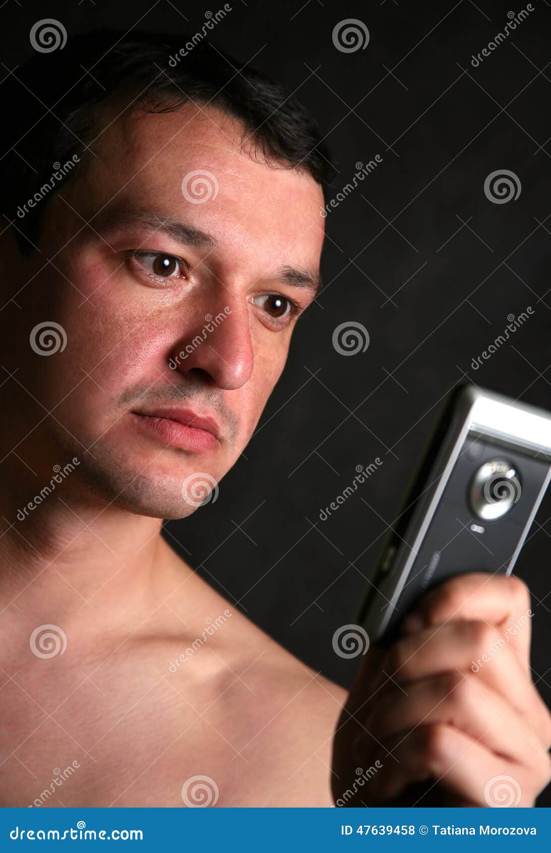 Man with the phone stock photo. Image of looking, energetic - 47639458