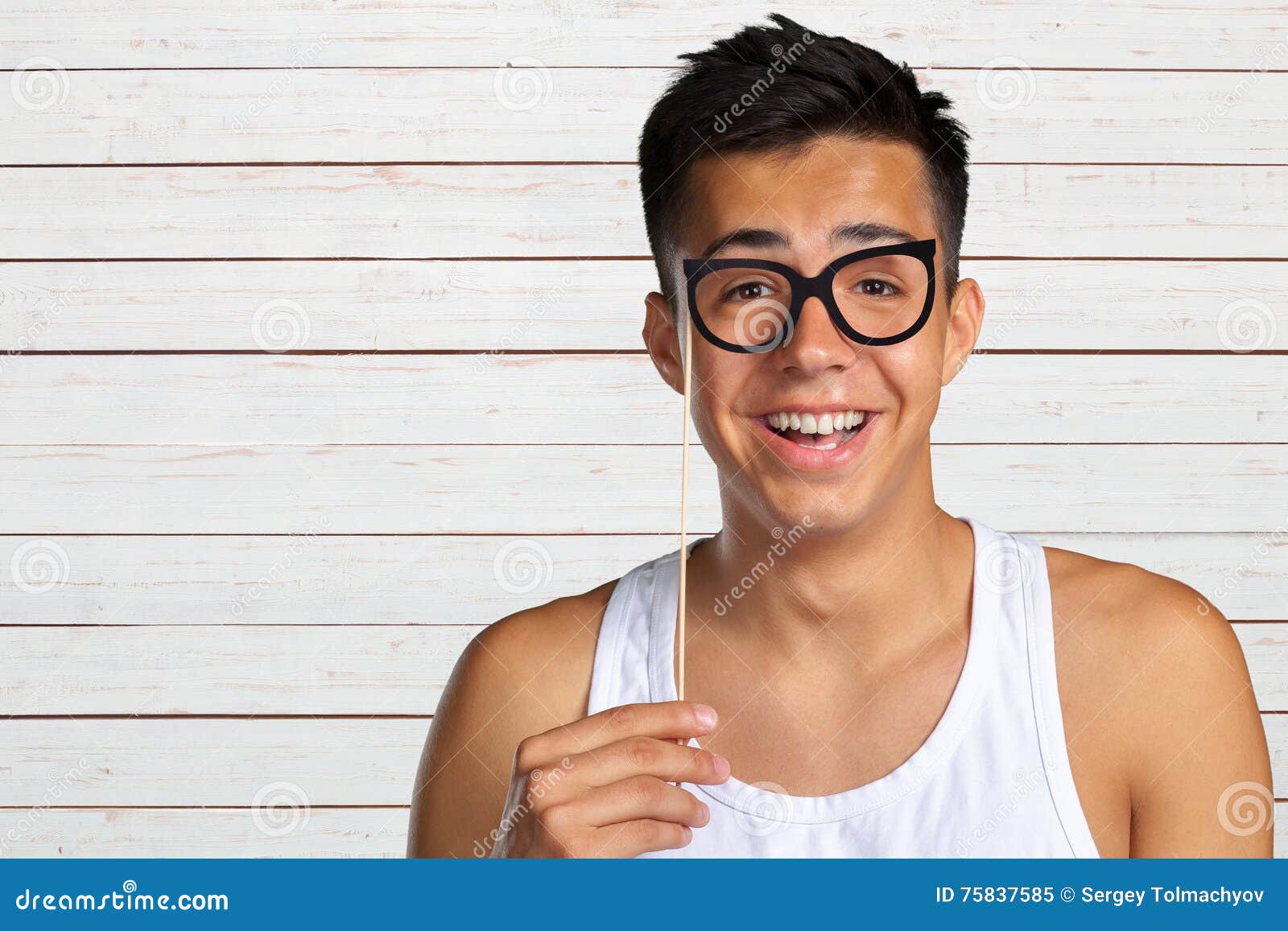 Man with photo props stock image. Image of hipster, fashion - 75837585