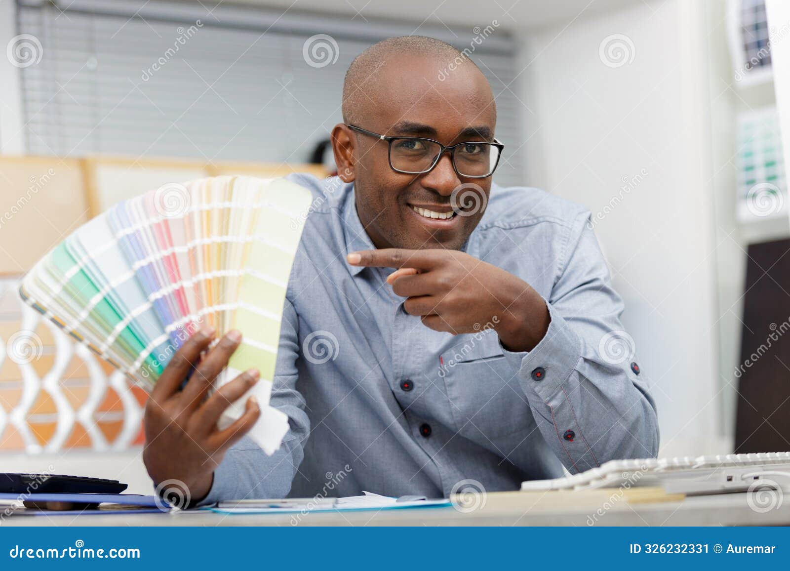 Man Picking Color for House Walls Stock Image - Image of makeover ...