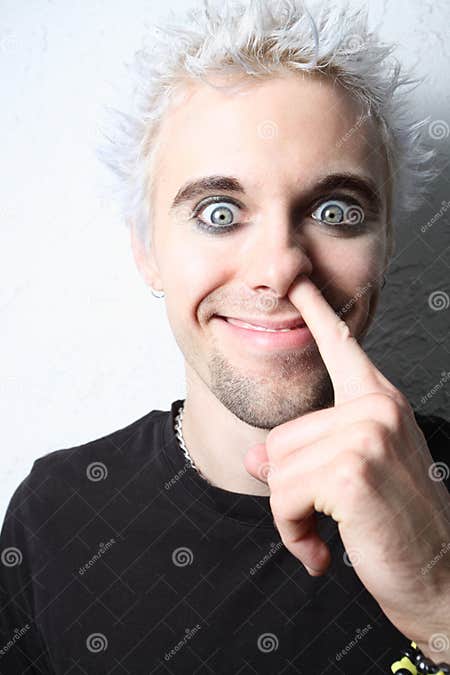 Man picking nose stock image. Image of person, disgusting - 7798657