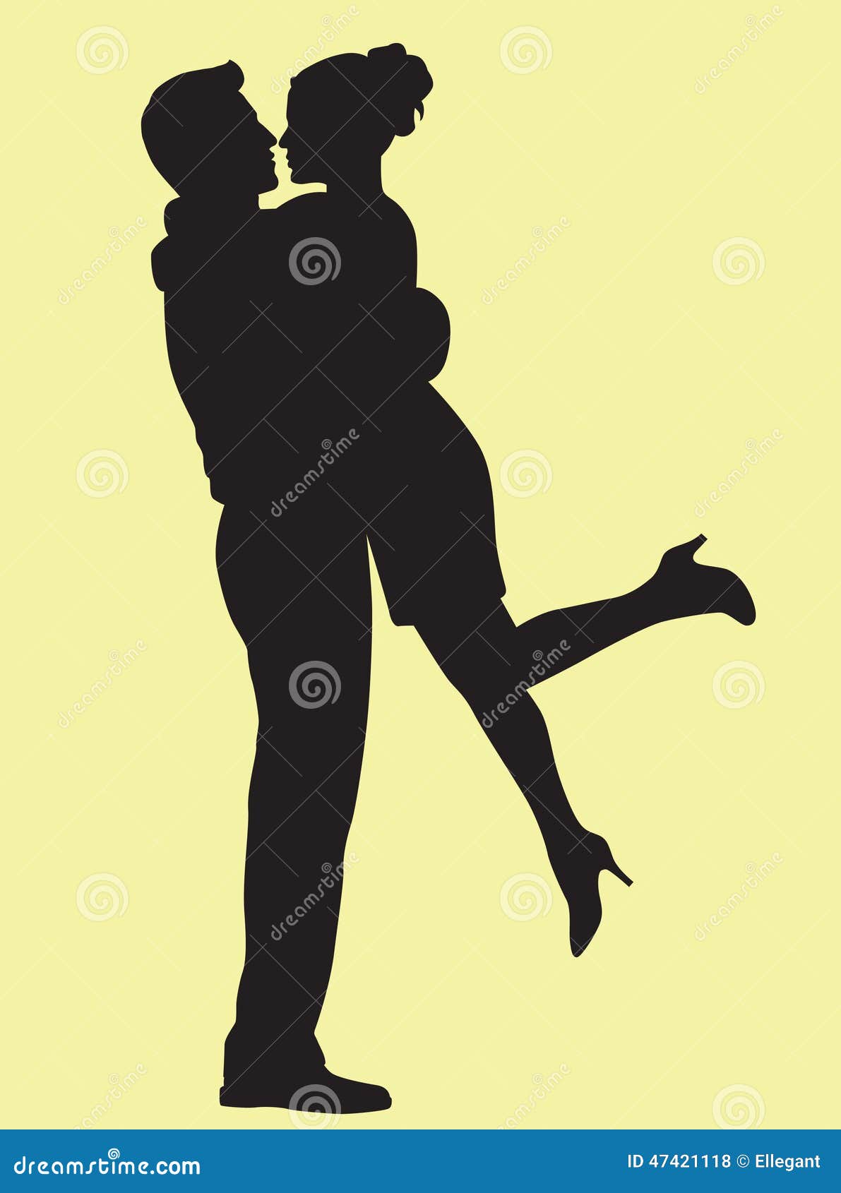 Man Picking Woman Up stock vector. Illustration of pick - 47421118