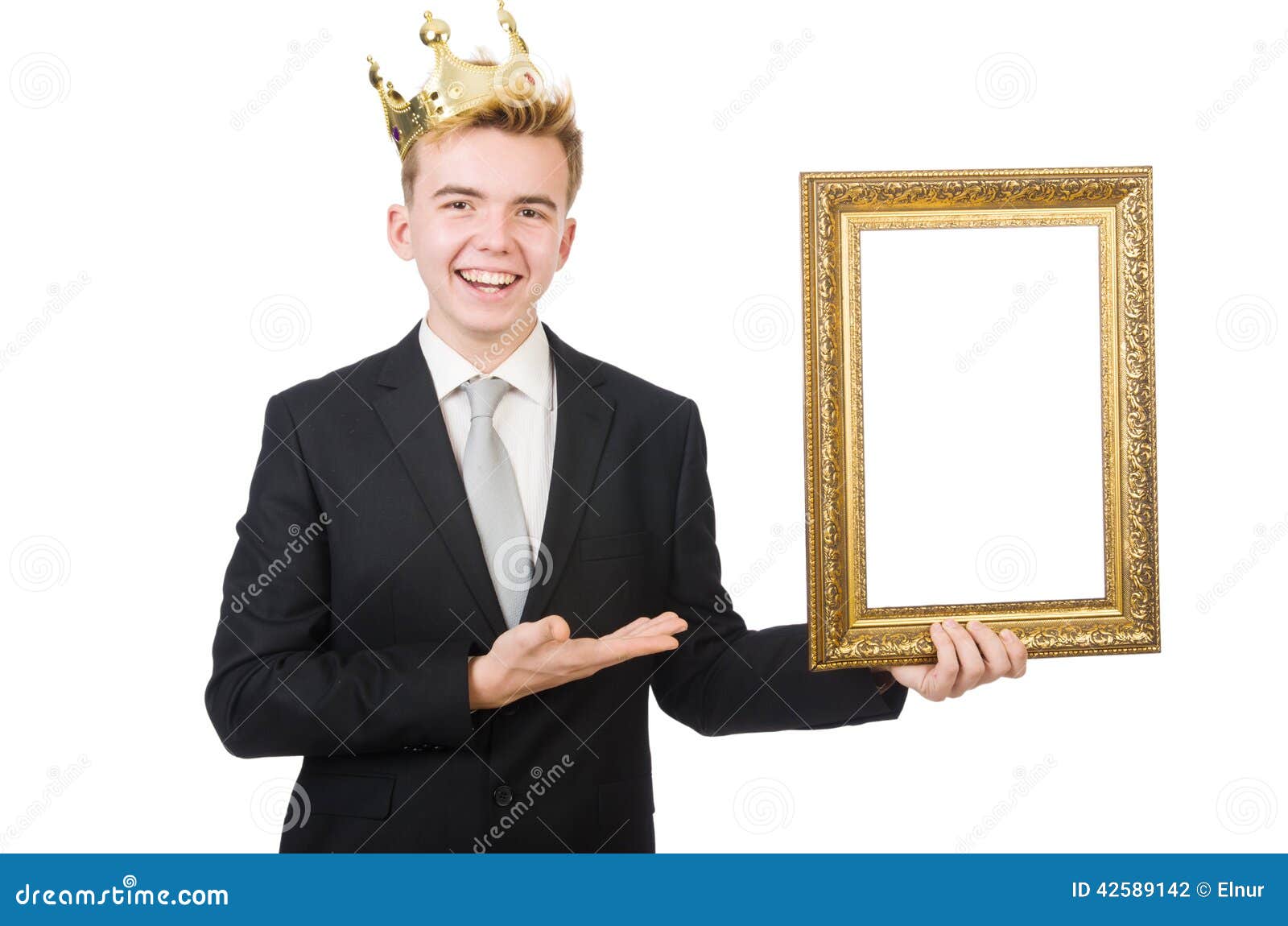 Man with picture frame stock photo. Image of partout - 42589142