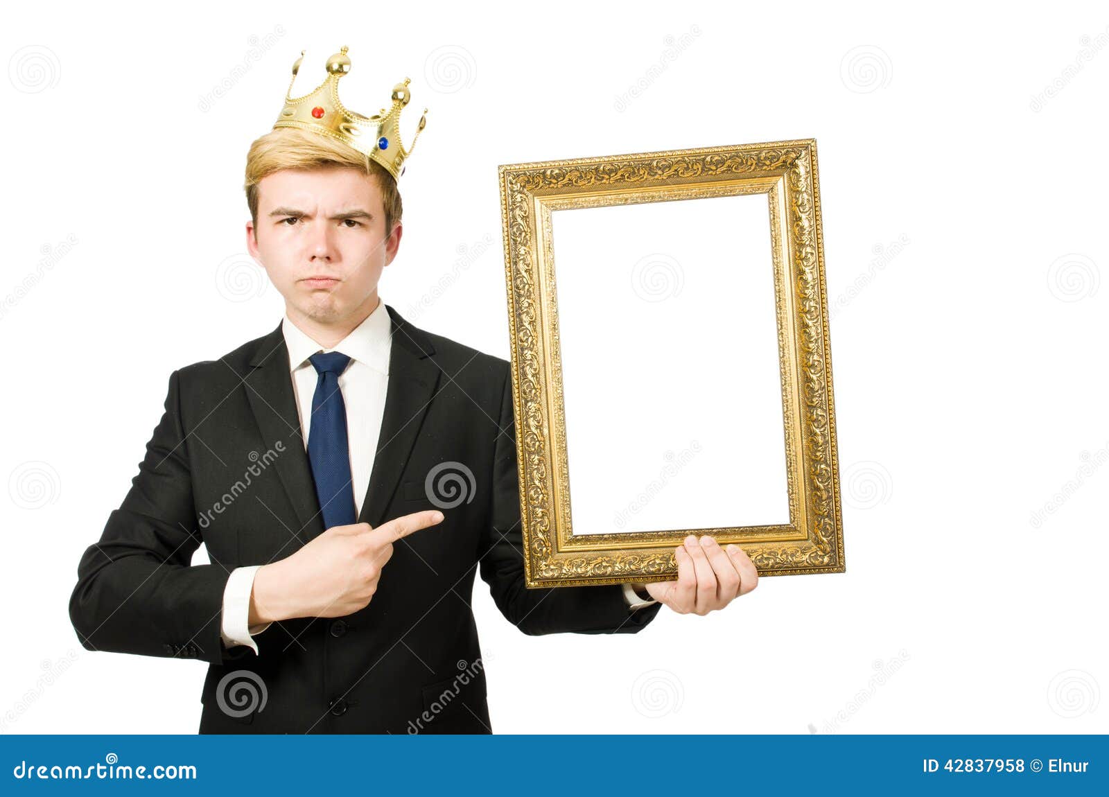Man with Picture Frame Isolated Stock Photo - Image of partout, hero ...