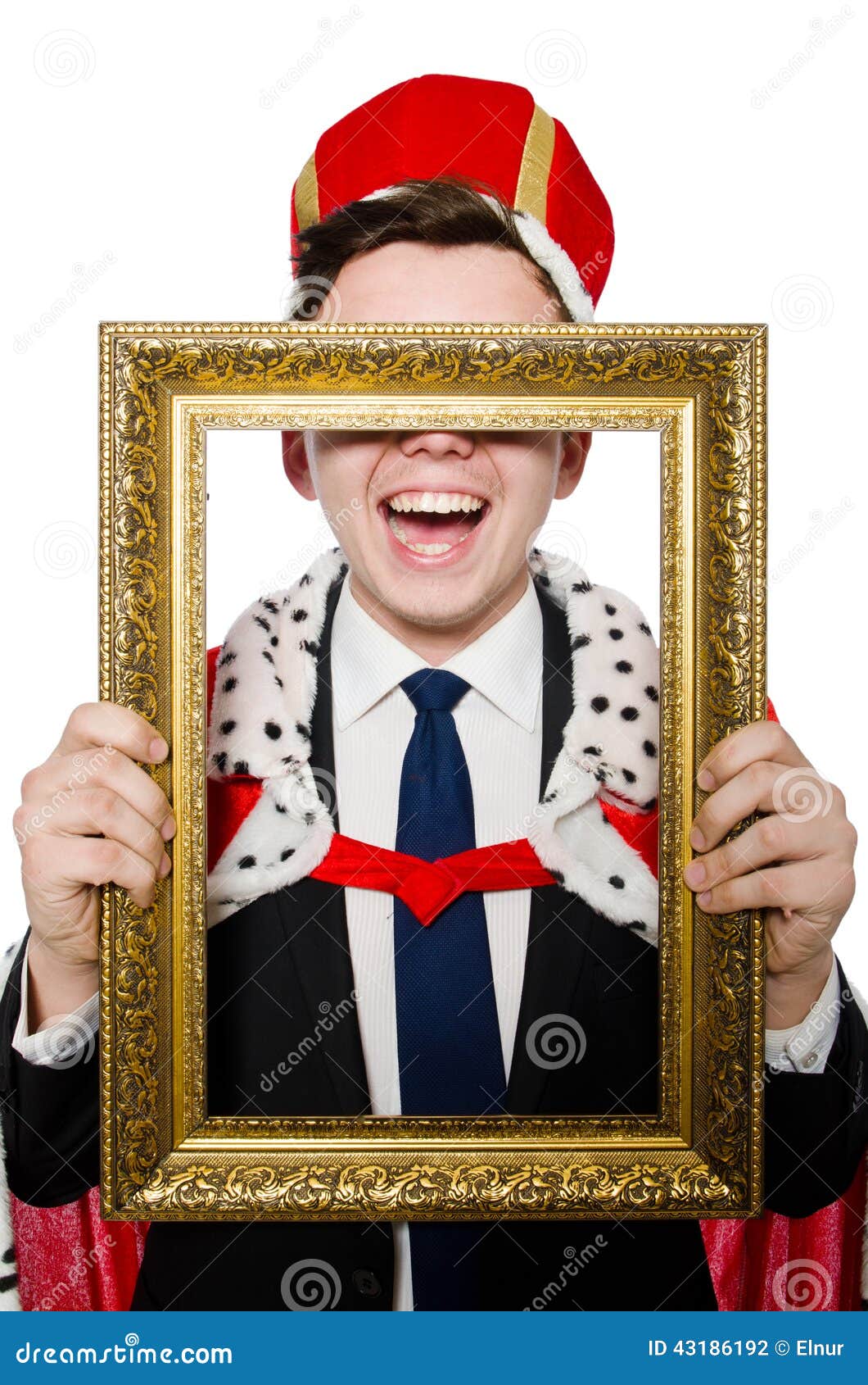 Man with Picture Frame Isolated Stock Photo - Image of passepartout ...