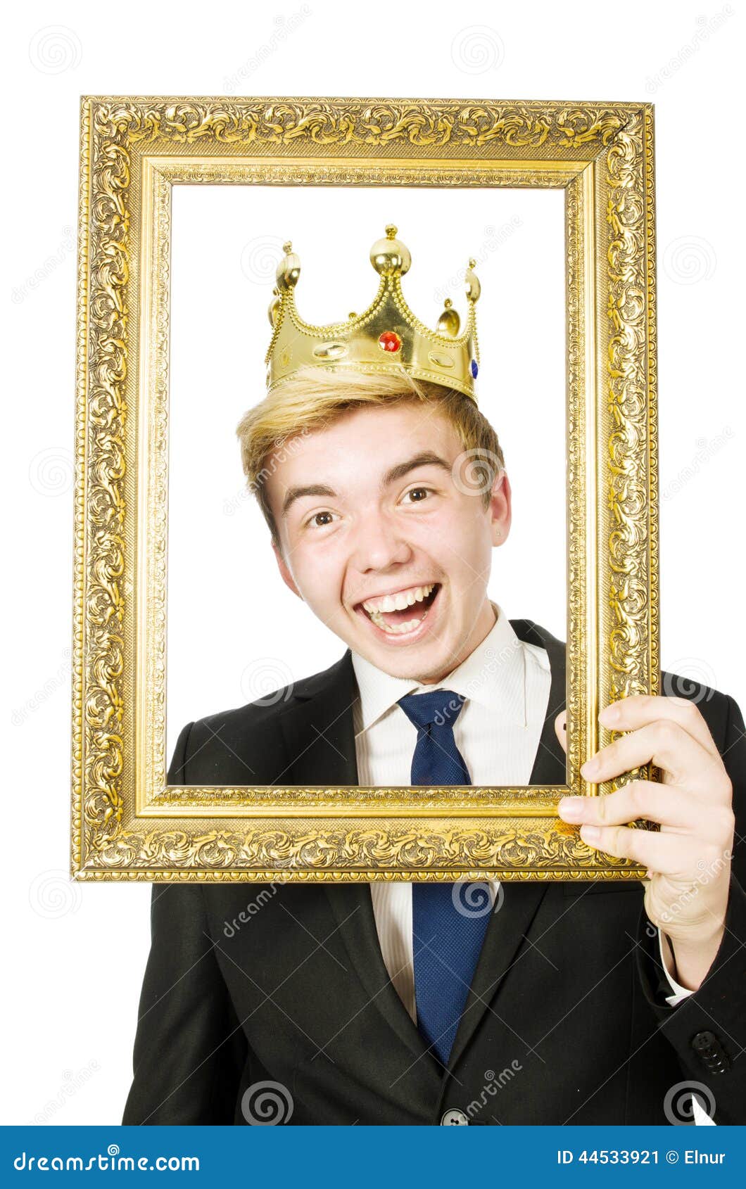 Man with Picture Frame Isolated Stock Image - Image of employee, office ...