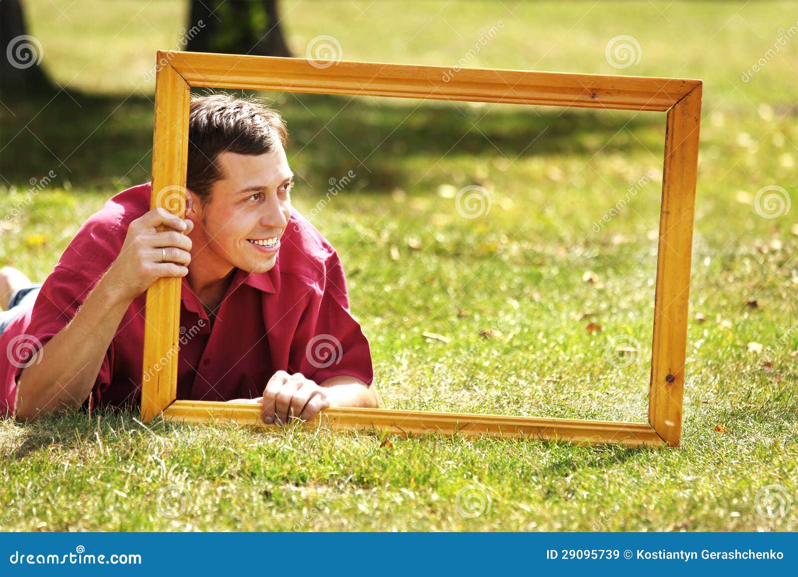 Man in the picture frames stock image. Image of framesman - 29095739