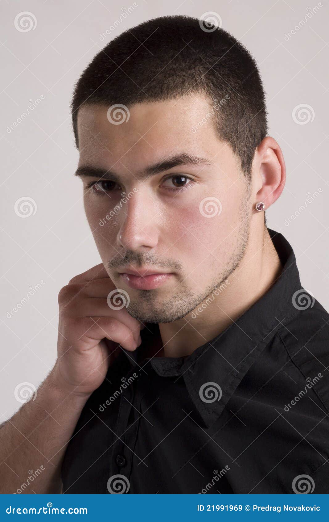 Man with piercing stock image. Image of standing, person - 21991969