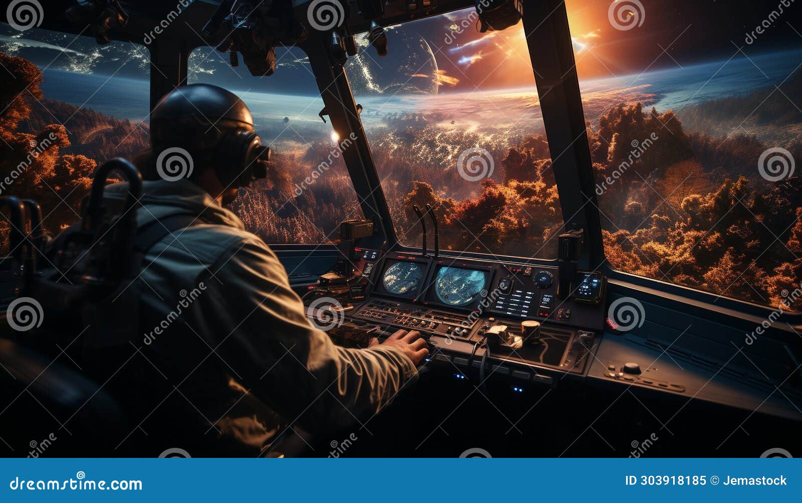 A Man Piloting a Car at Dusk, Controlling Speed Outdoors Generated by ...