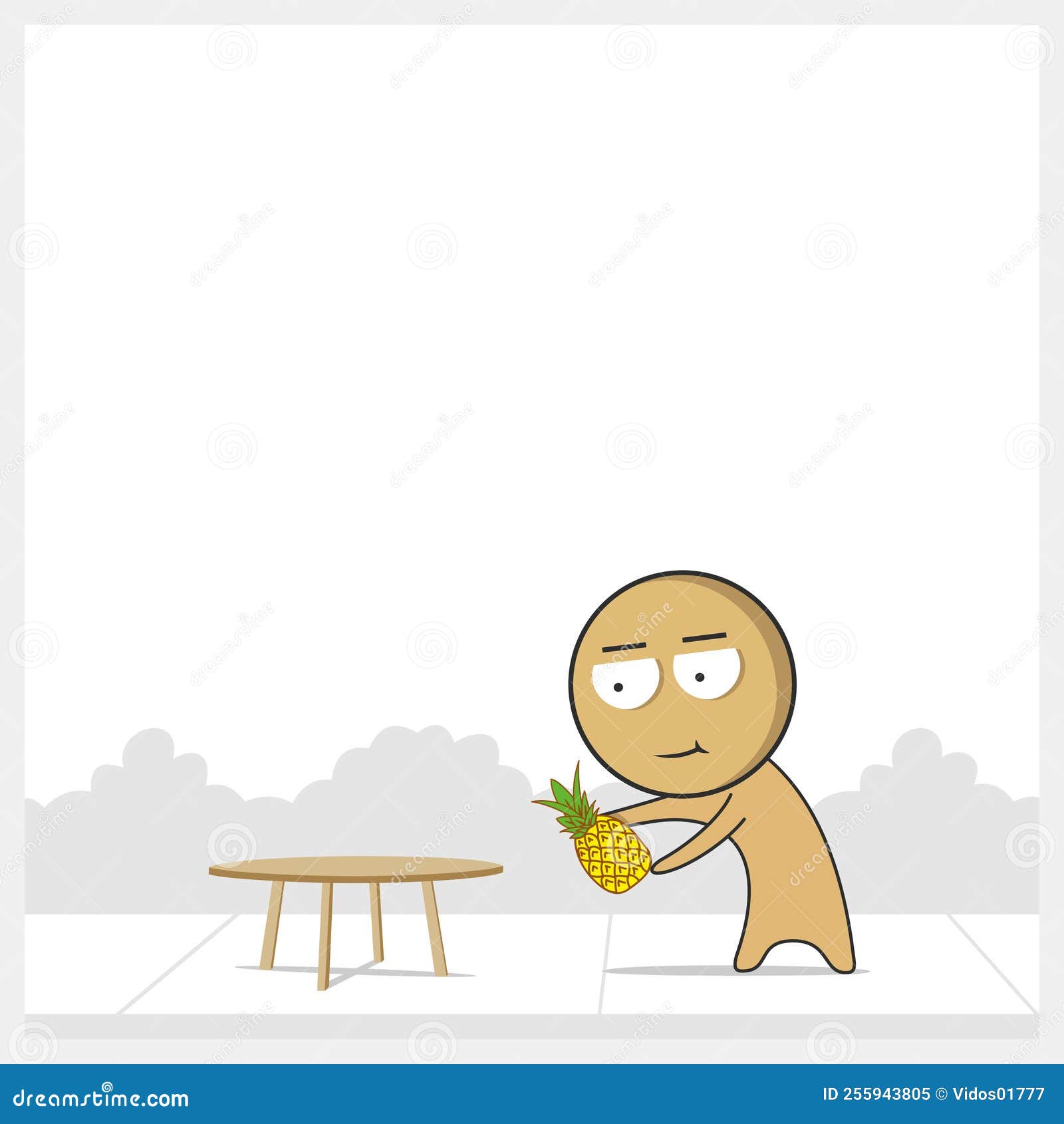 Man with Pineapple. a Pineapple Stock Vector - Illustration of ecologic ...