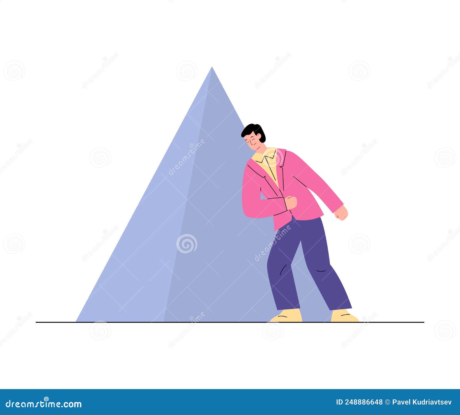 Triangular Male User Avatar Icon Cartoon Vector | CartoonDealer.com ...