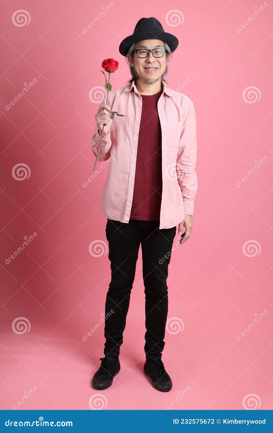 Man in Pink stock photo. Image of happy, romance, fashion - 232575672
