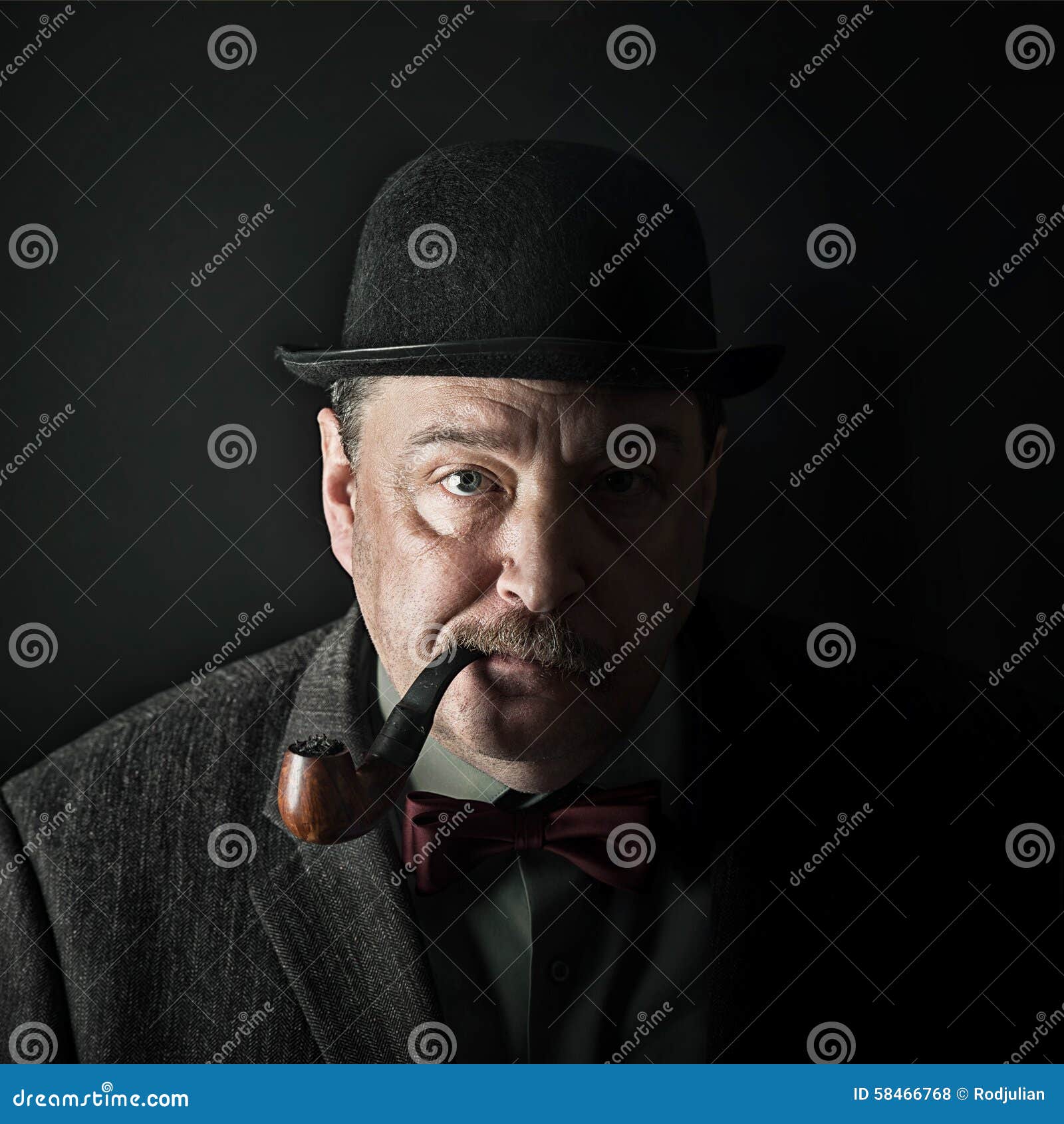 Man with a pipe stock photo. Image of leaf, middle, caucasian - 58466768