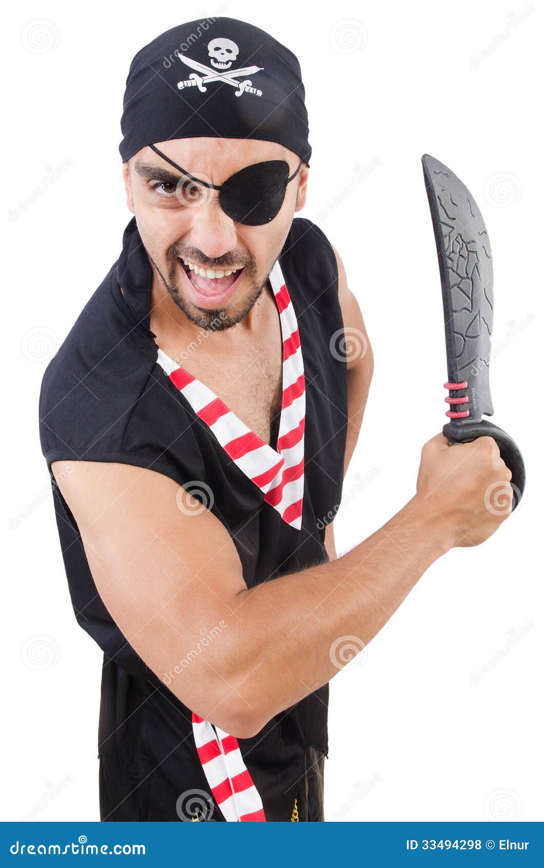 Man in pirate costume stock photo. Image of dagger, aggression - 33494298