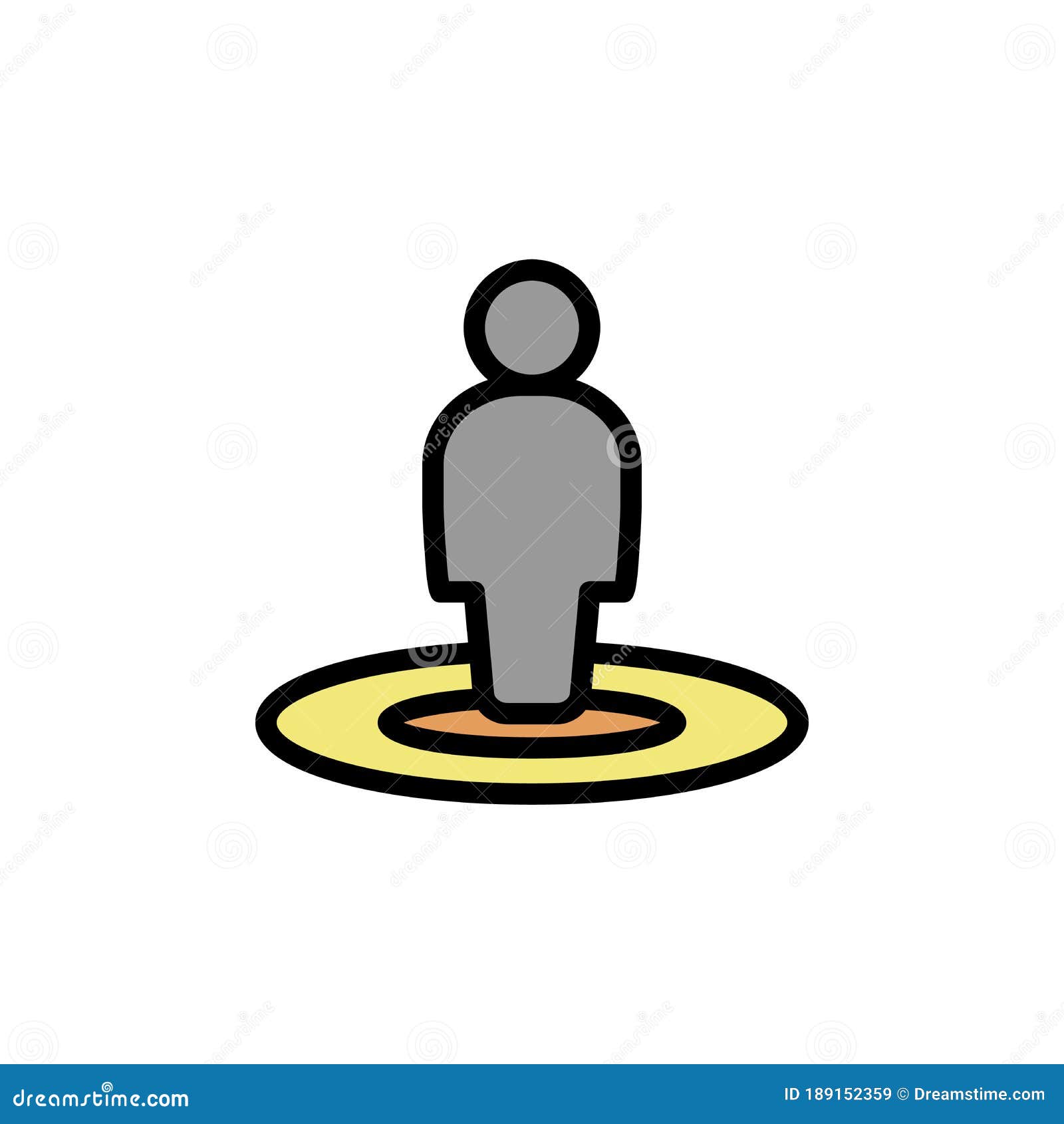 Man, Placeholder Icon. Simple Color with Outline Vector Elements of ...