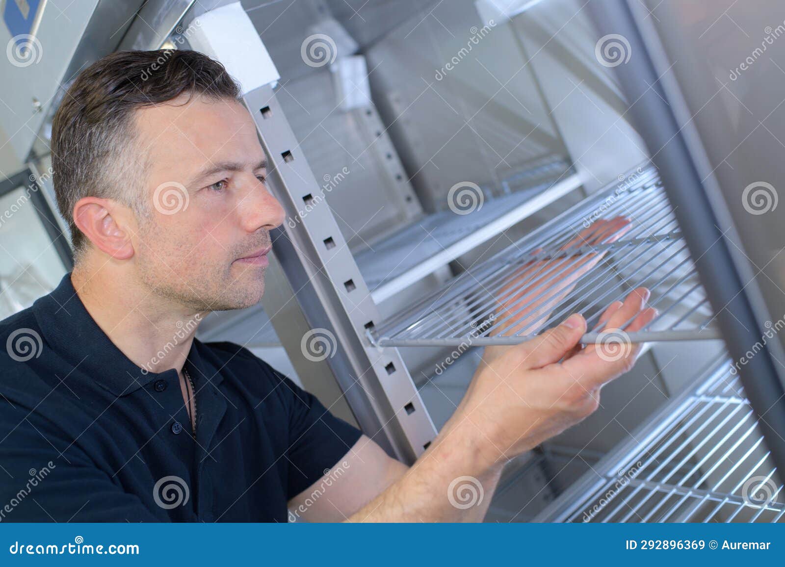 Man during placement racks stock image. Image of working - 292896369