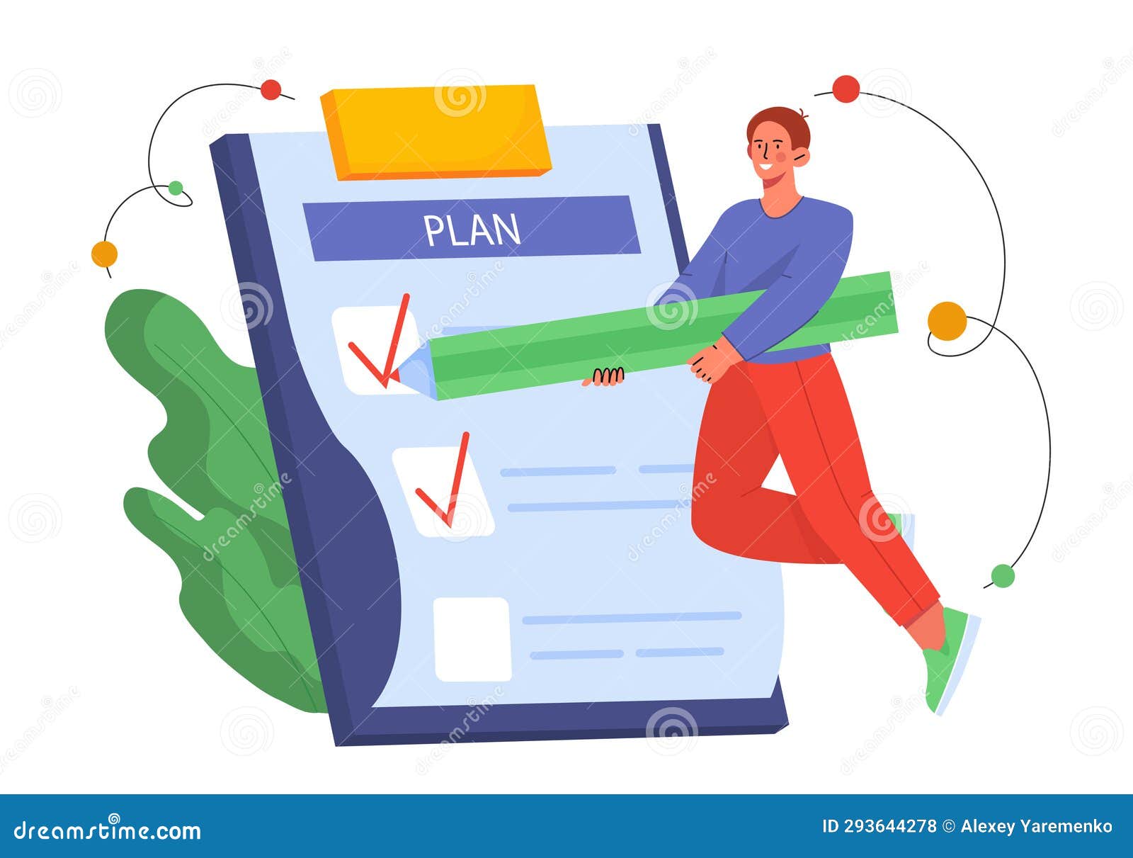 Man with Plan Vector Concept Stock Vector - Illustration of hold ...