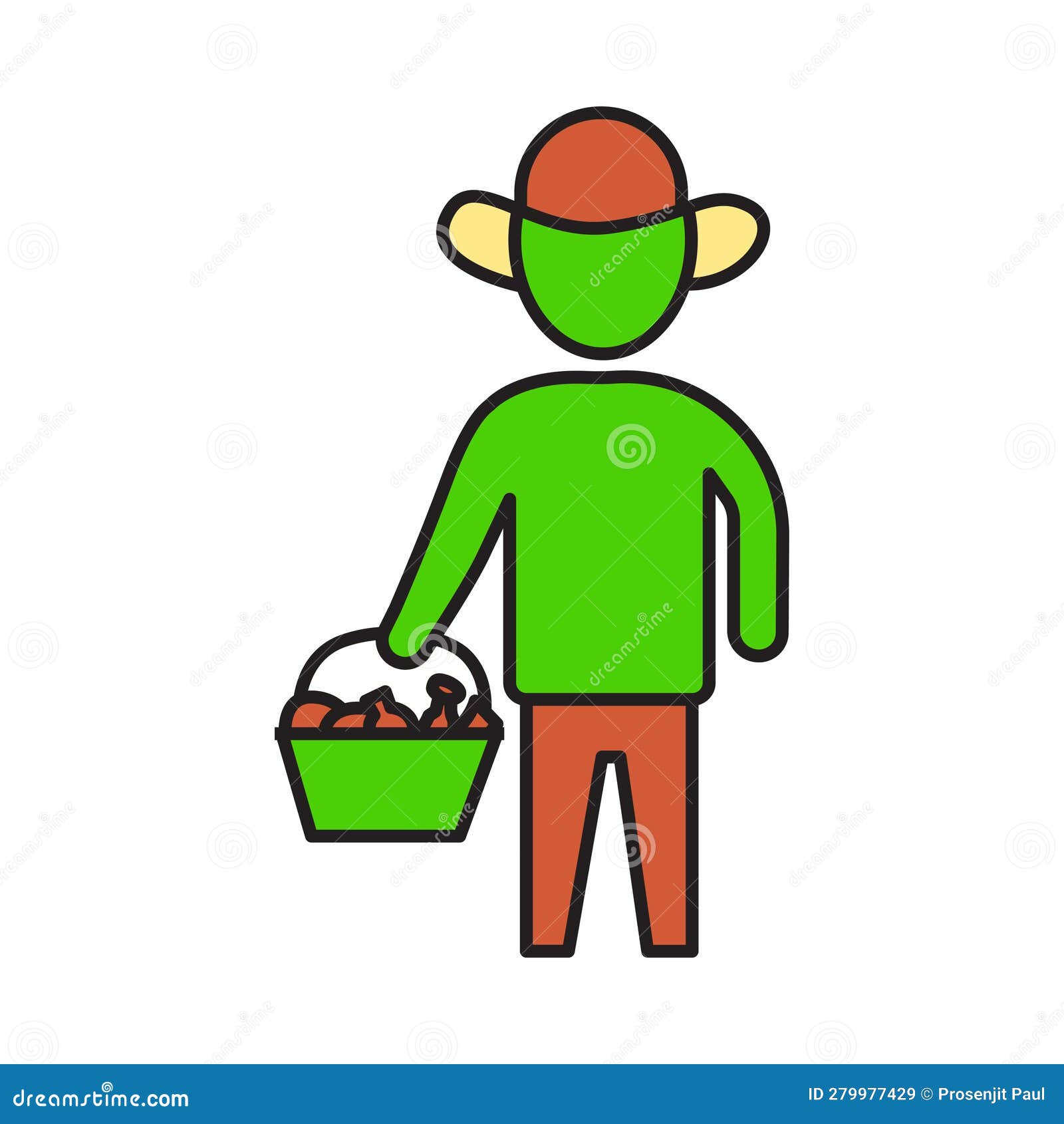 Man, Plant, Farmer, Tree, Bag, Man Tree Caring Icon Stock Vector ...