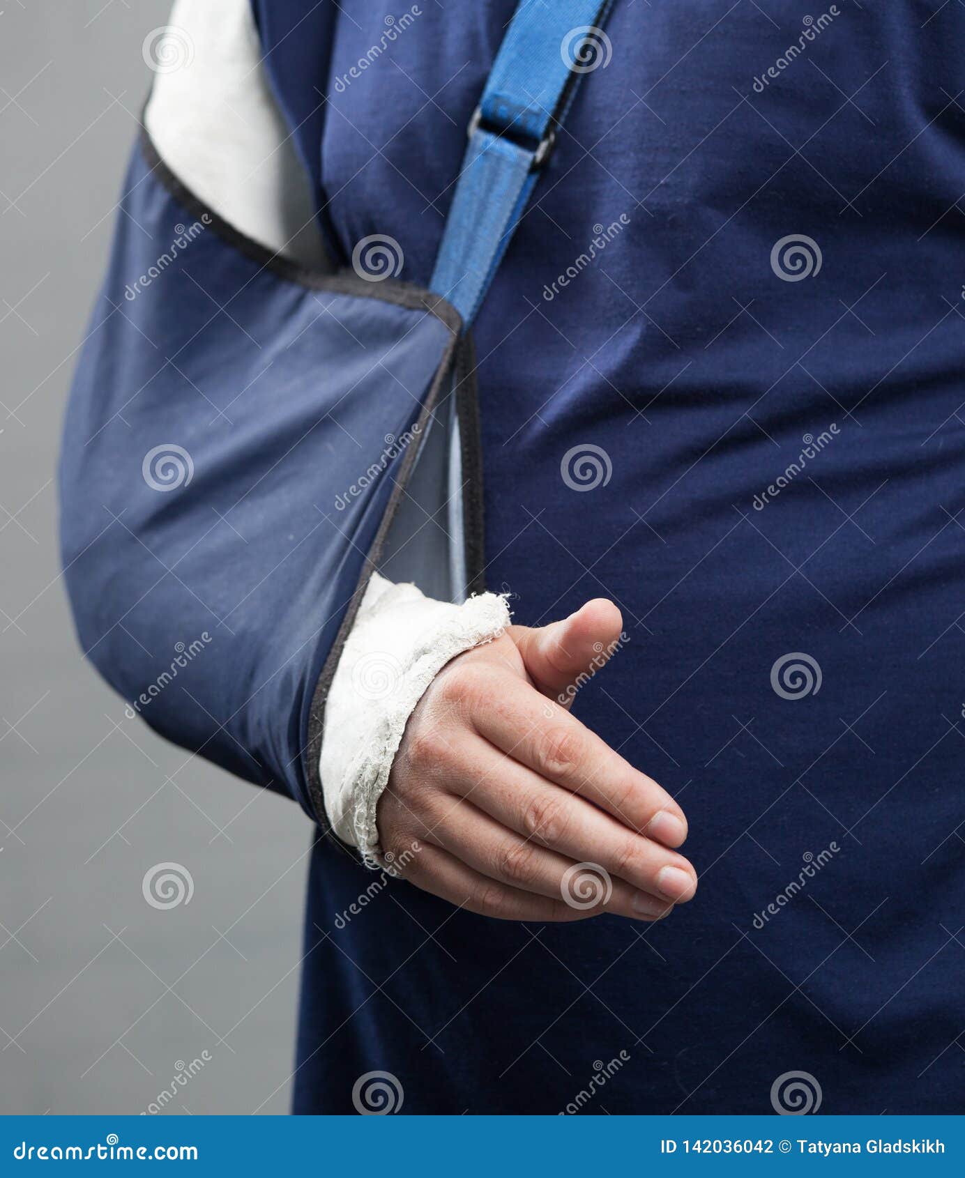 Man with a plaster stock photo. Image of shoulder, painful - 142036042