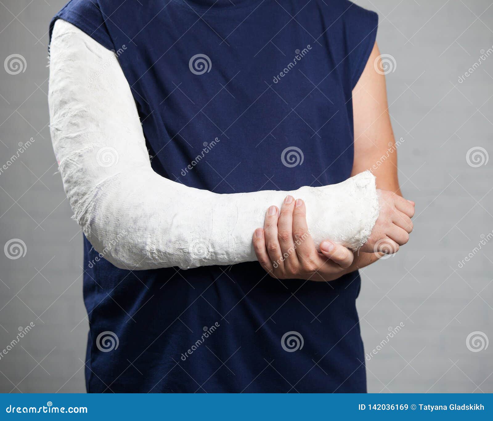 Man with a plaster stock image. Image of holding, physical - 142036169