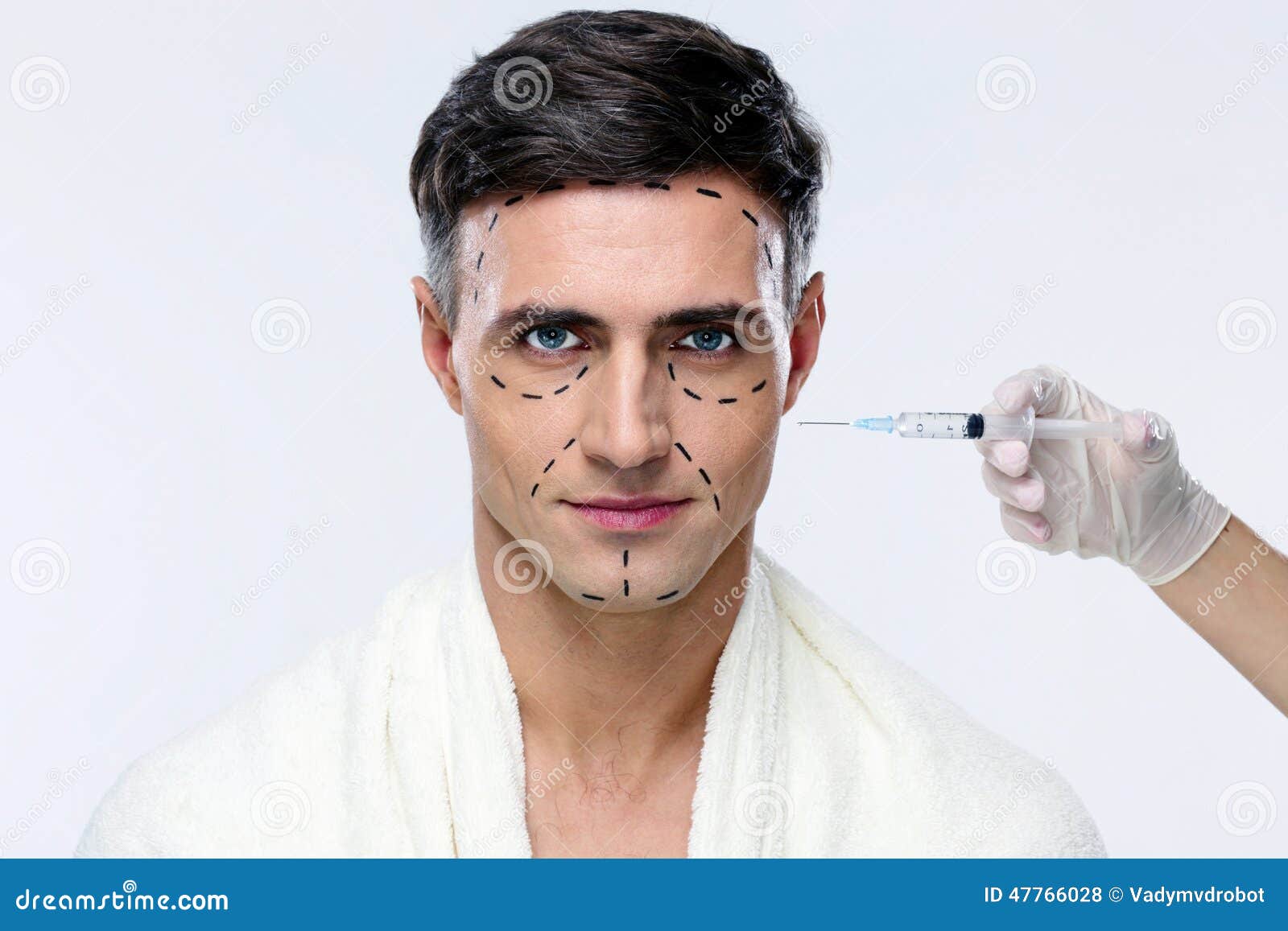 Man at Plastic Surgery with Syringe Stock Photo - Image of healthcare ...
