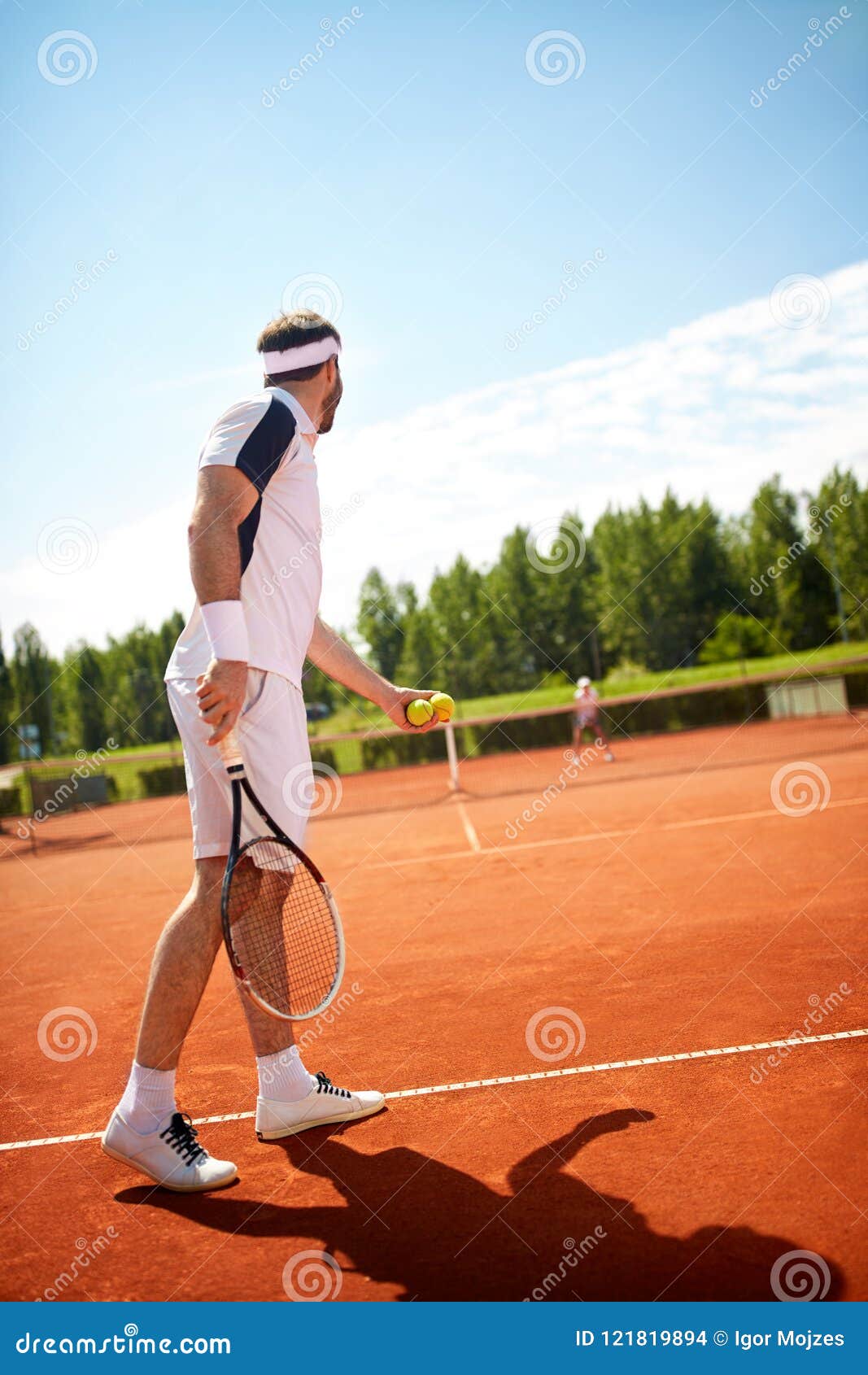 Man play tennis stock photo. Image of court, male, action - 121819894