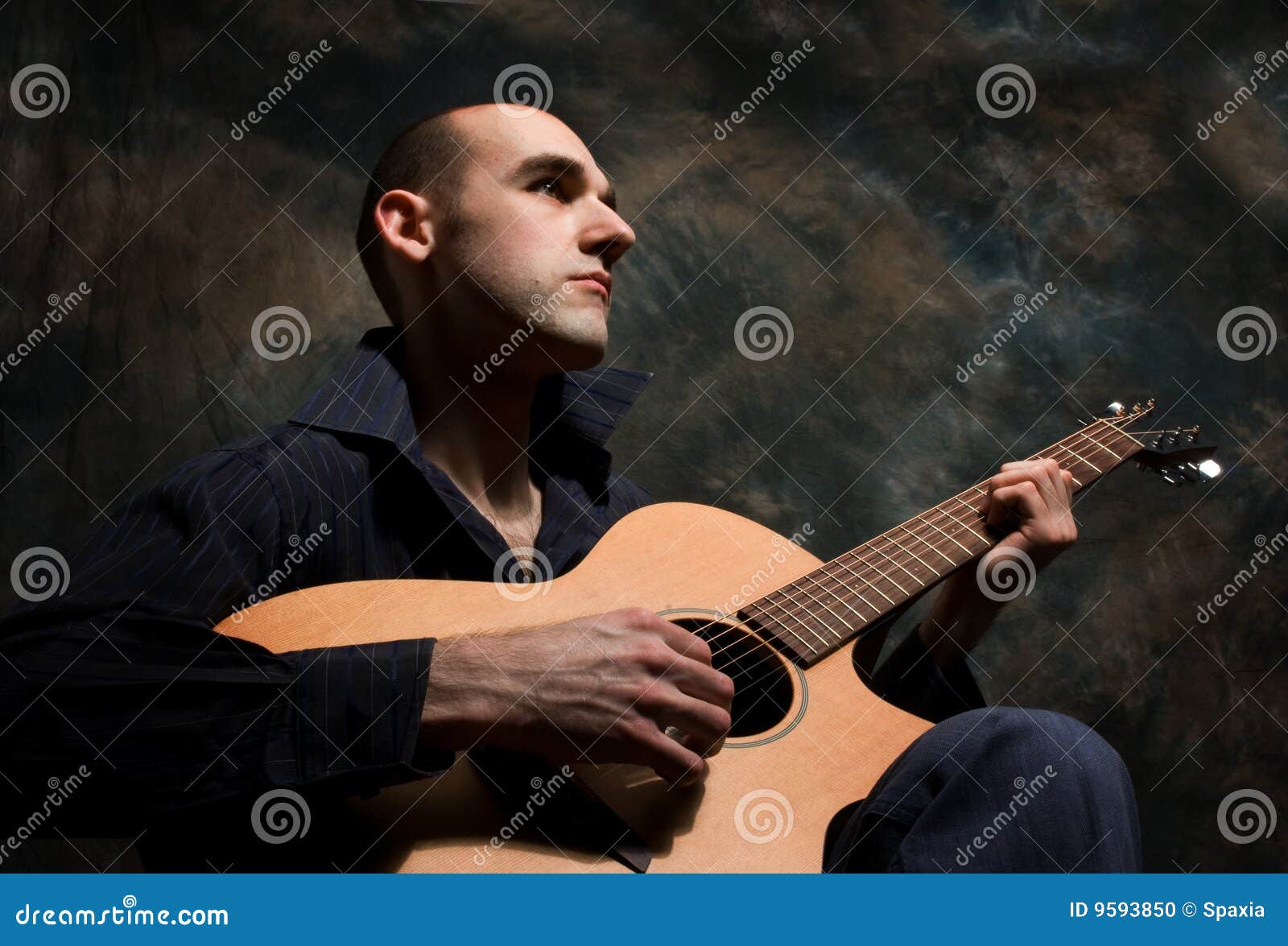 Man Playing Acoustic Guitar Stock Photo - Image of classic, life: 9593850