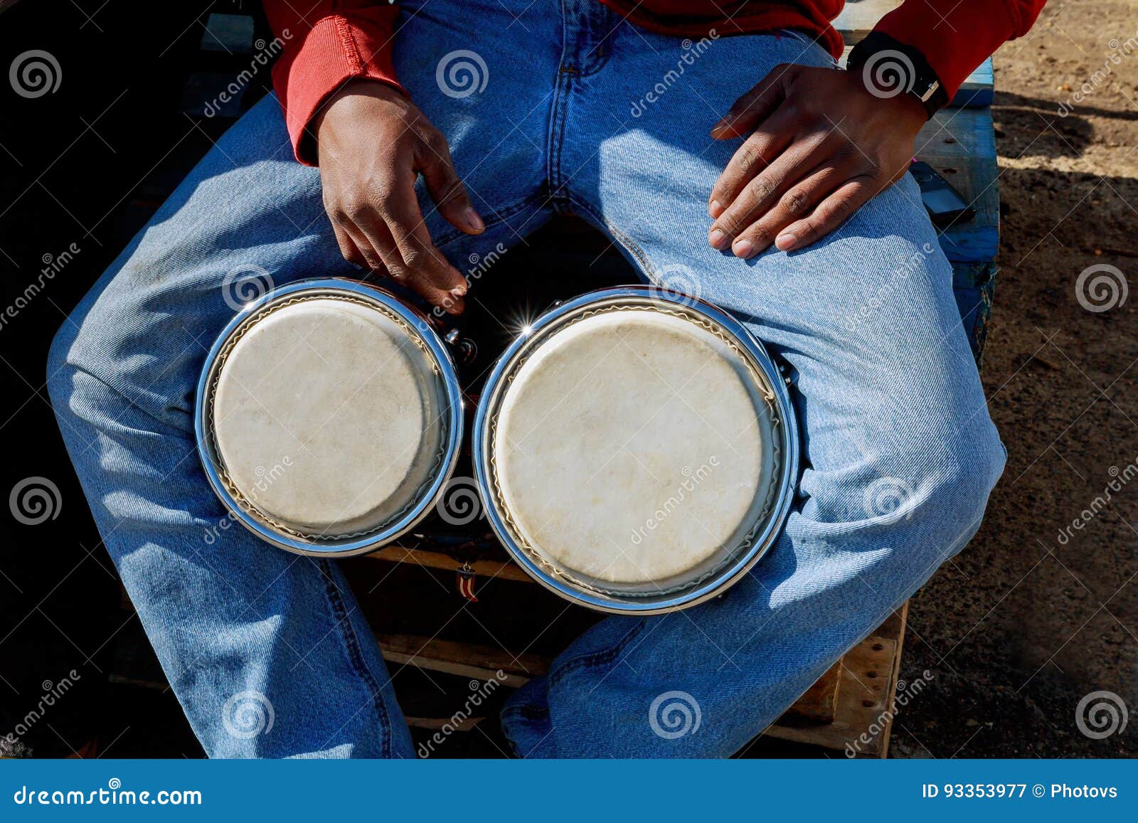 A Man Playing African Drum Djembe Stock Image - Image of hold, beat ...