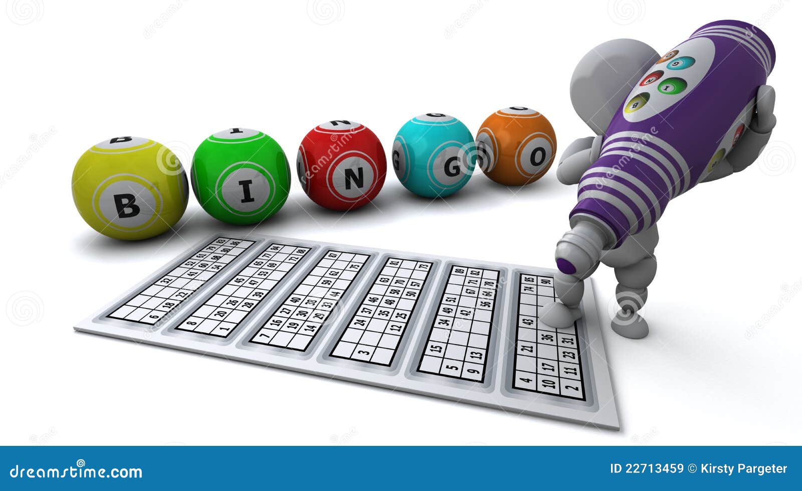 Man playing bingo stock illustration. Illustration of entertainment ...