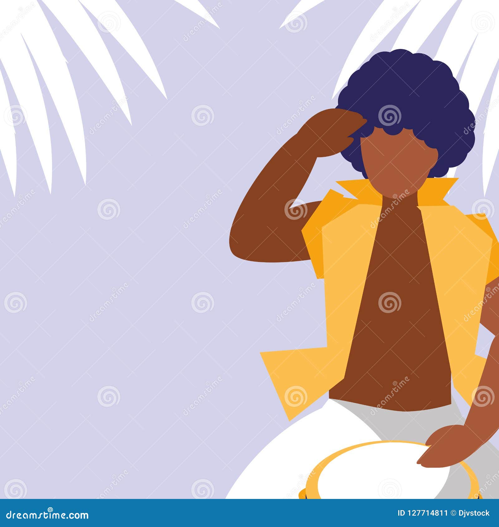 Man Playing Bongo Drum Avatar Character Stock Vector - Illustration of ...