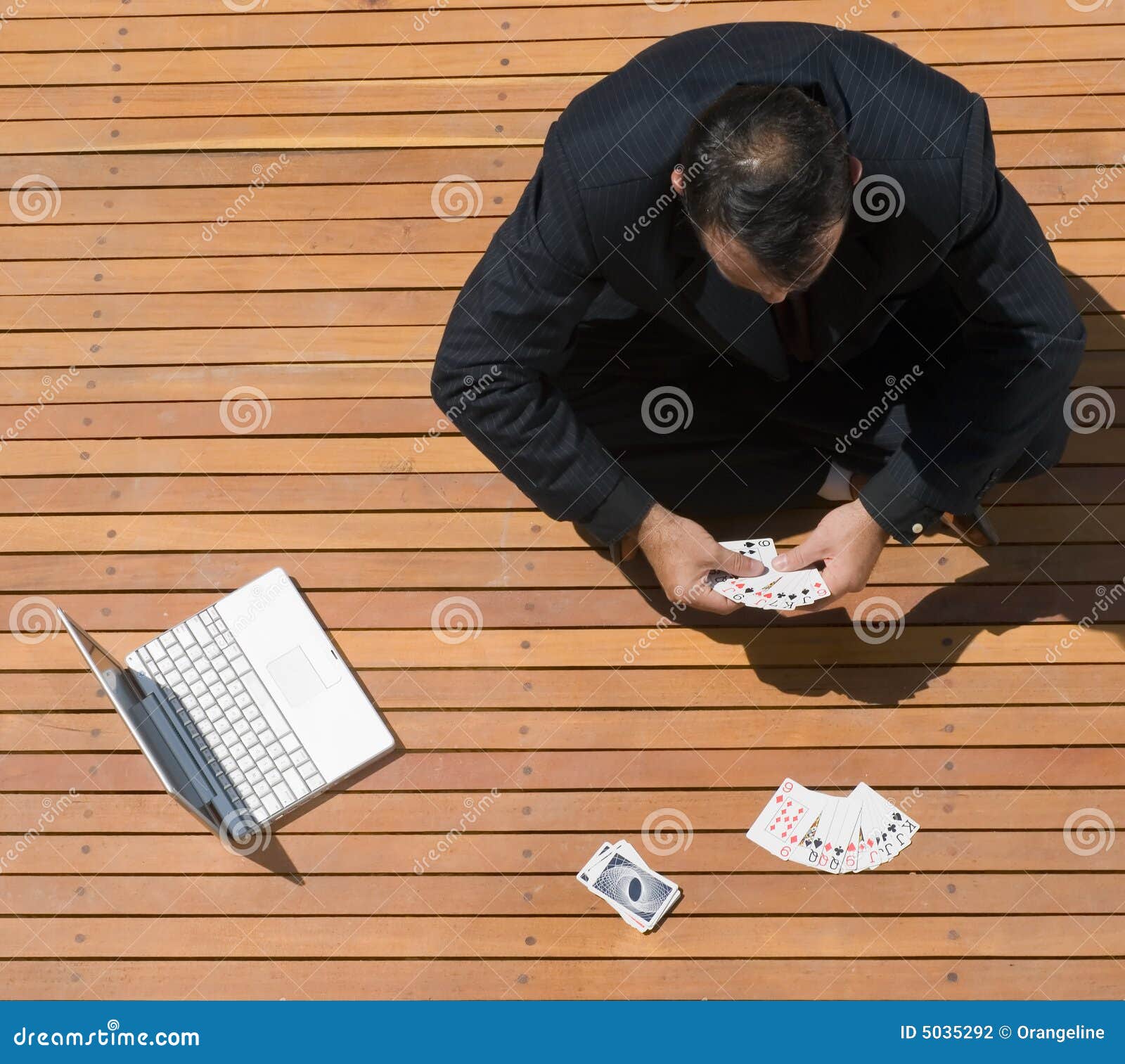 Man Playing Cards stock photo. Image of wood, cards, slacking - 5035292