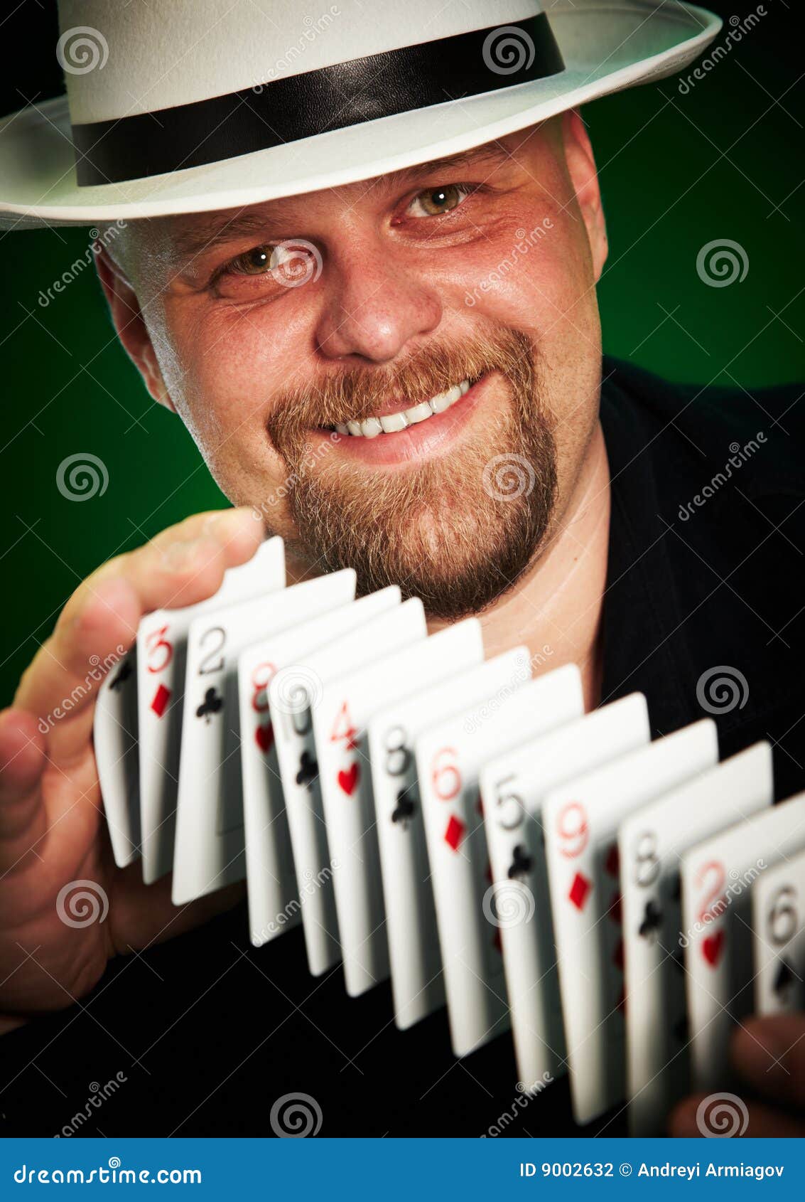 Man playing cards stock photo. Image of smile, gambling - 9002632