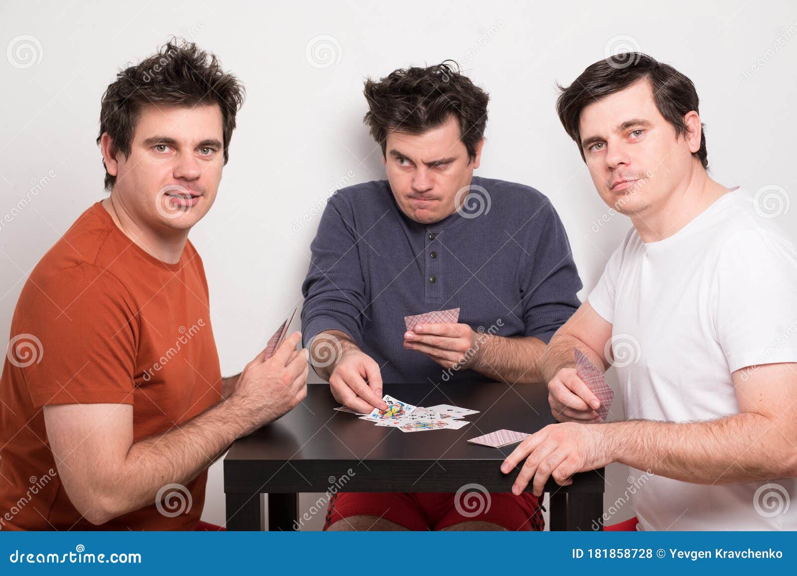 Man Playing Cards by Himself. Stock Photo - Image of gambling, hobby ...