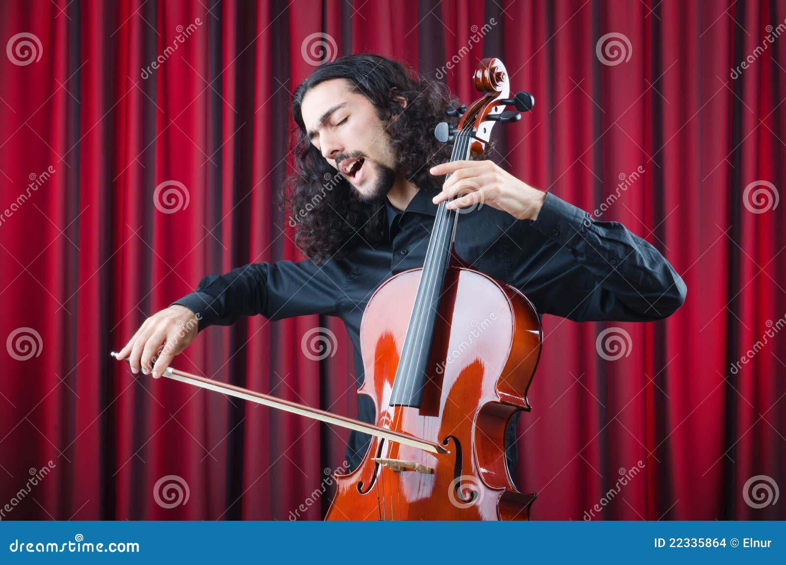 Man playing the cello stock photo. Image of background - 22335864