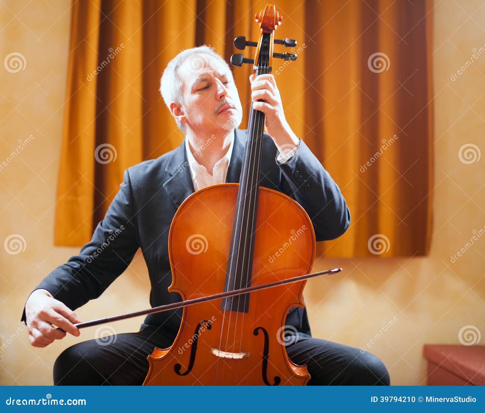 Man playing a cello stock photo. Image of arch, ensemble - 39794210