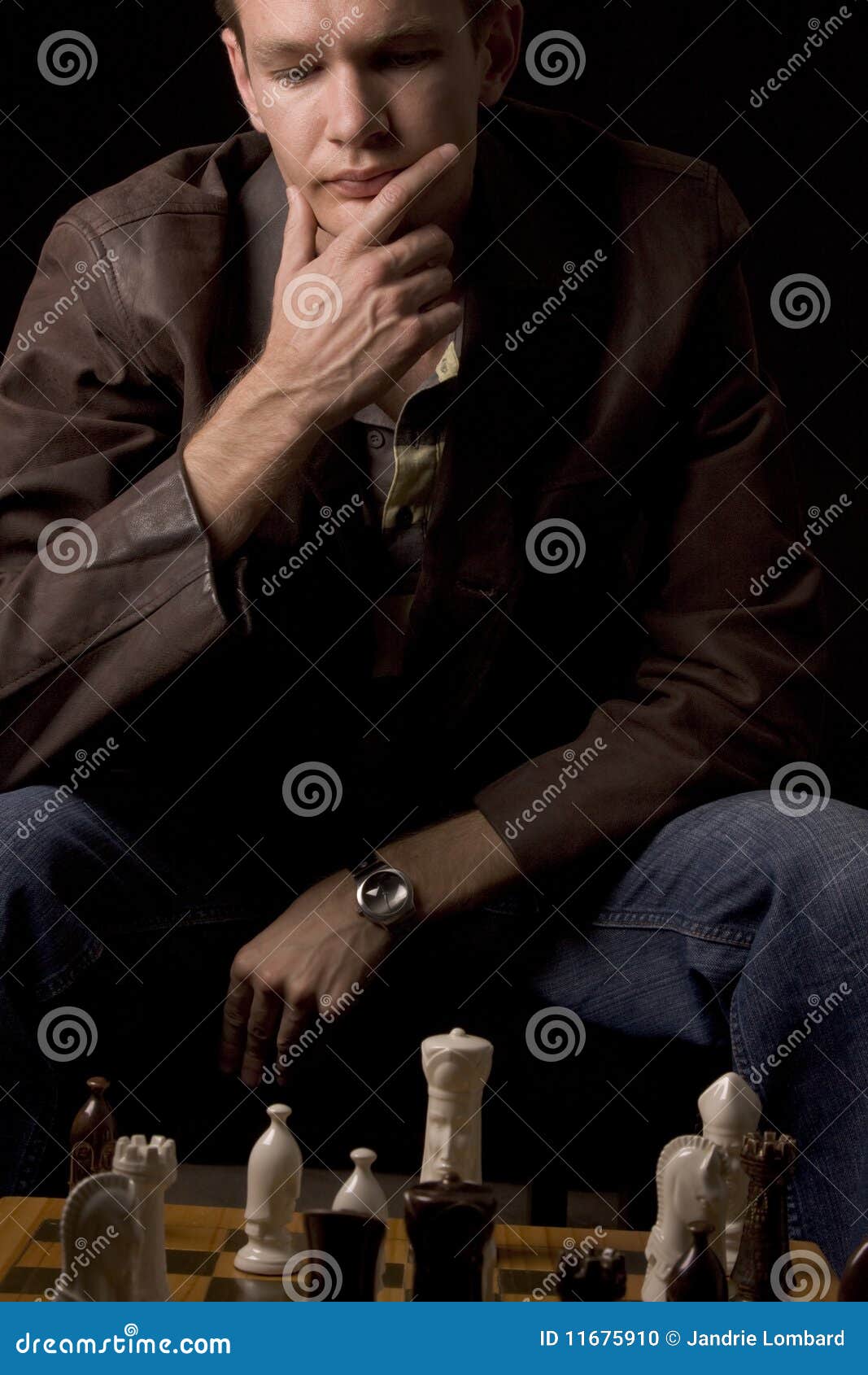 Man playing chess stock photo. Image of contest, action - 11675910