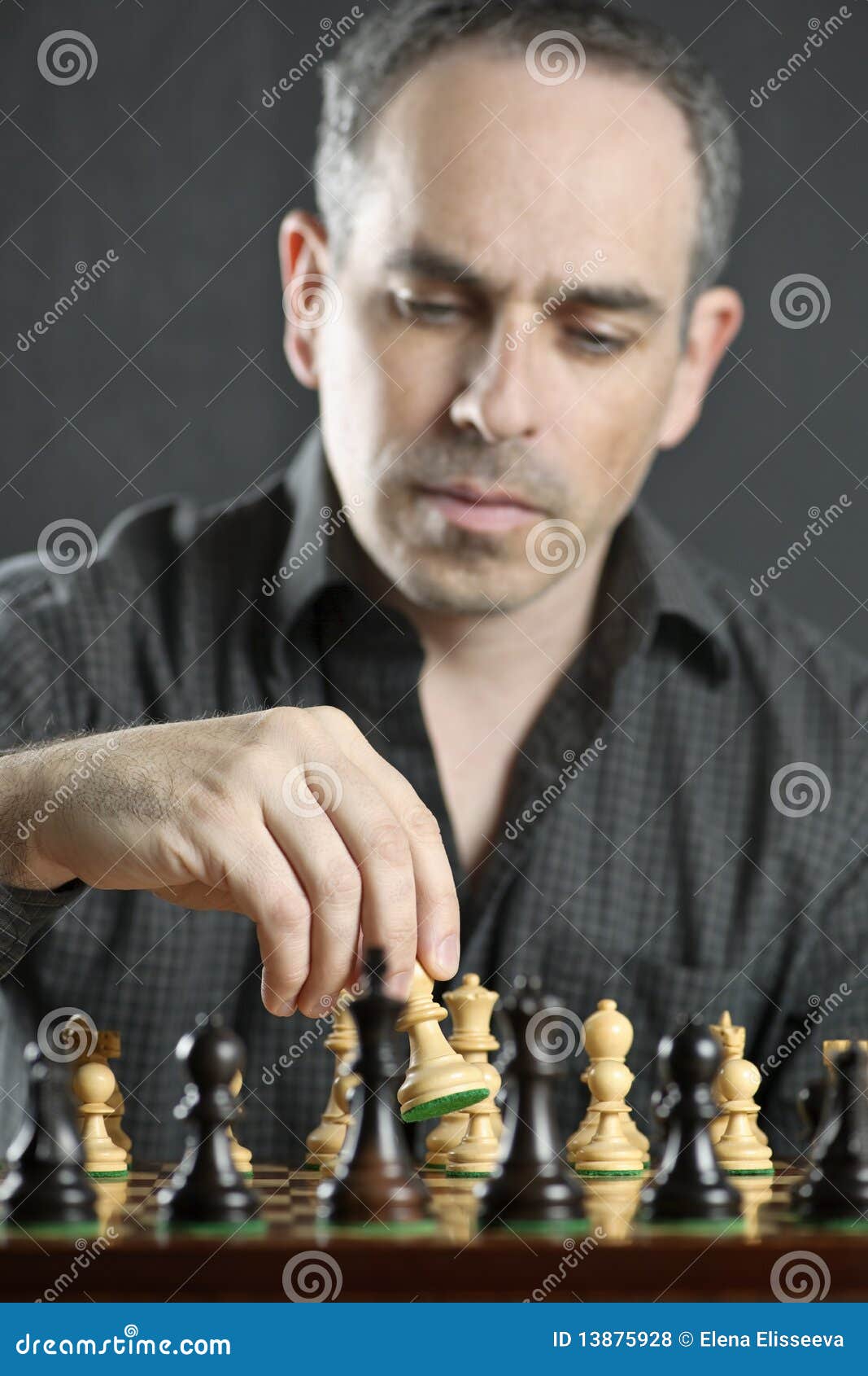 Man playing chess stock photo. Image of pawn, challenger - 13875928
