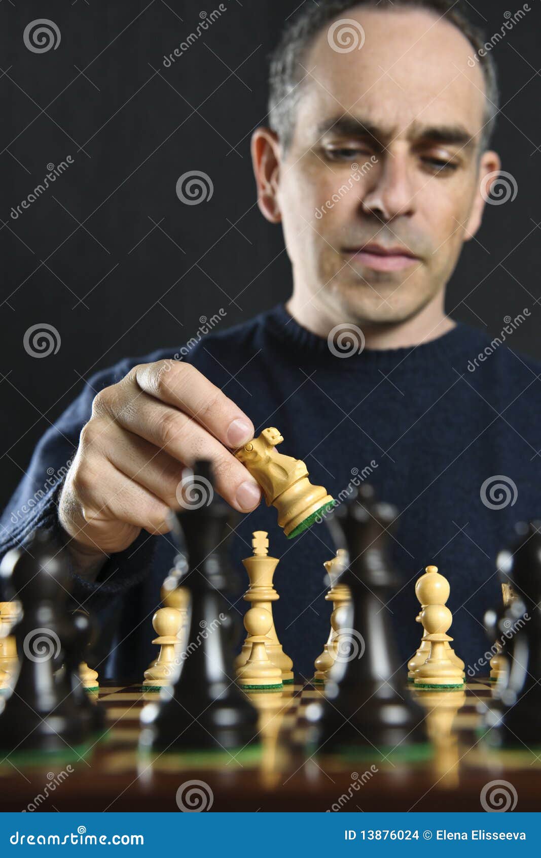 Man playing chess stock photo. Image of middle, chess - 13876024