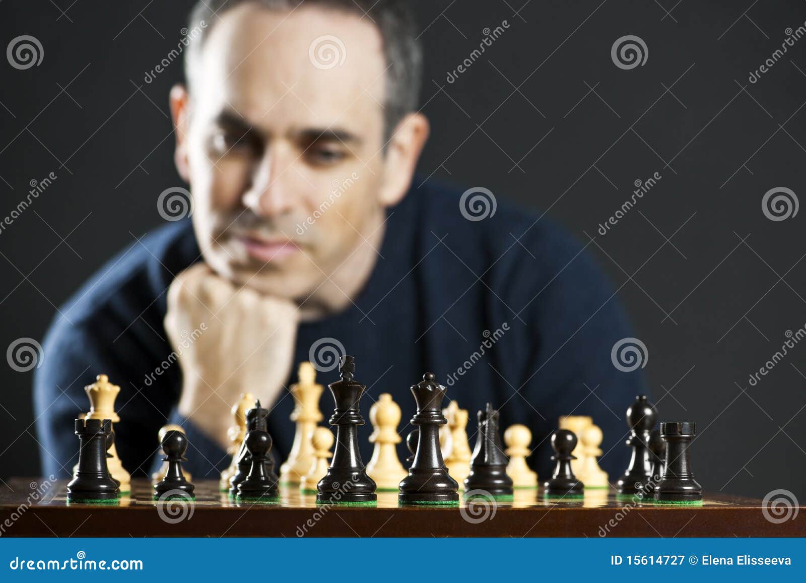 Man playing chess stock image. Image of hold, person - 15614727