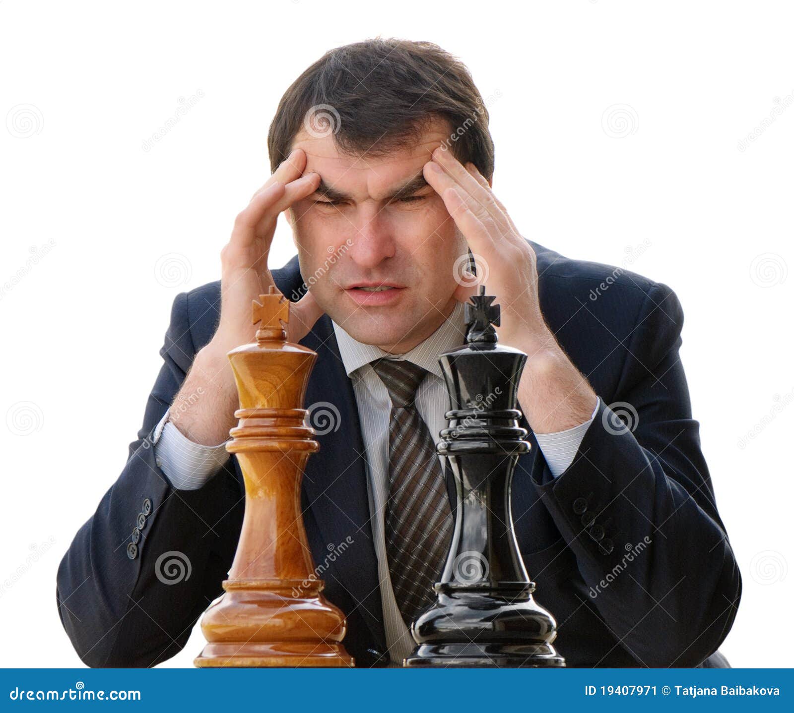Man playing chess stock image. Image of sport, intelligent - 19407971