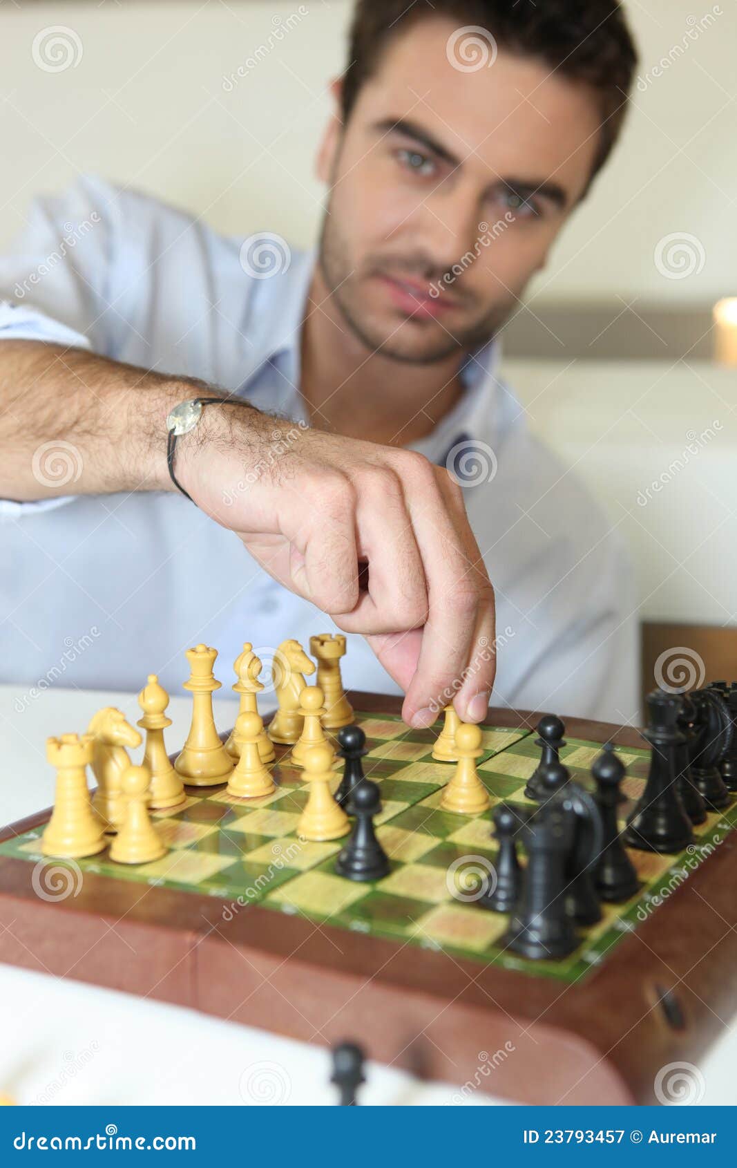Man playing chess stock image. Image of posture, dark - 23793457
