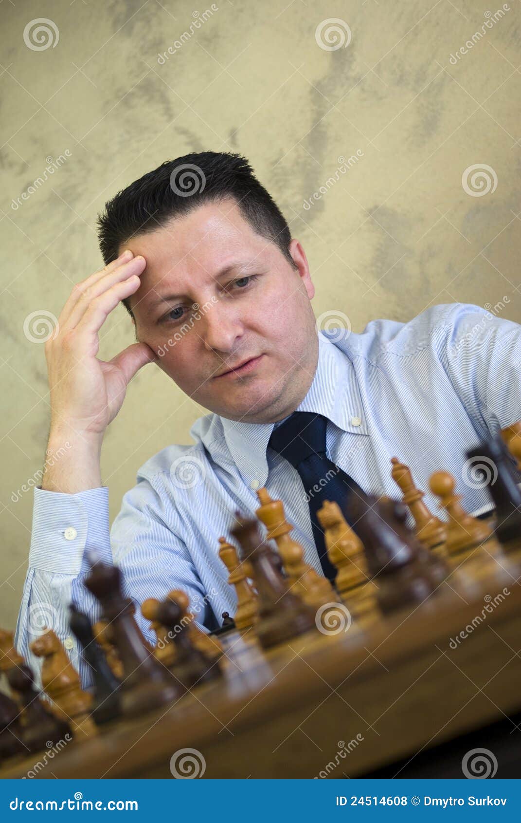 Man playing chess stock photo. Image of male, concentrating - 24514608