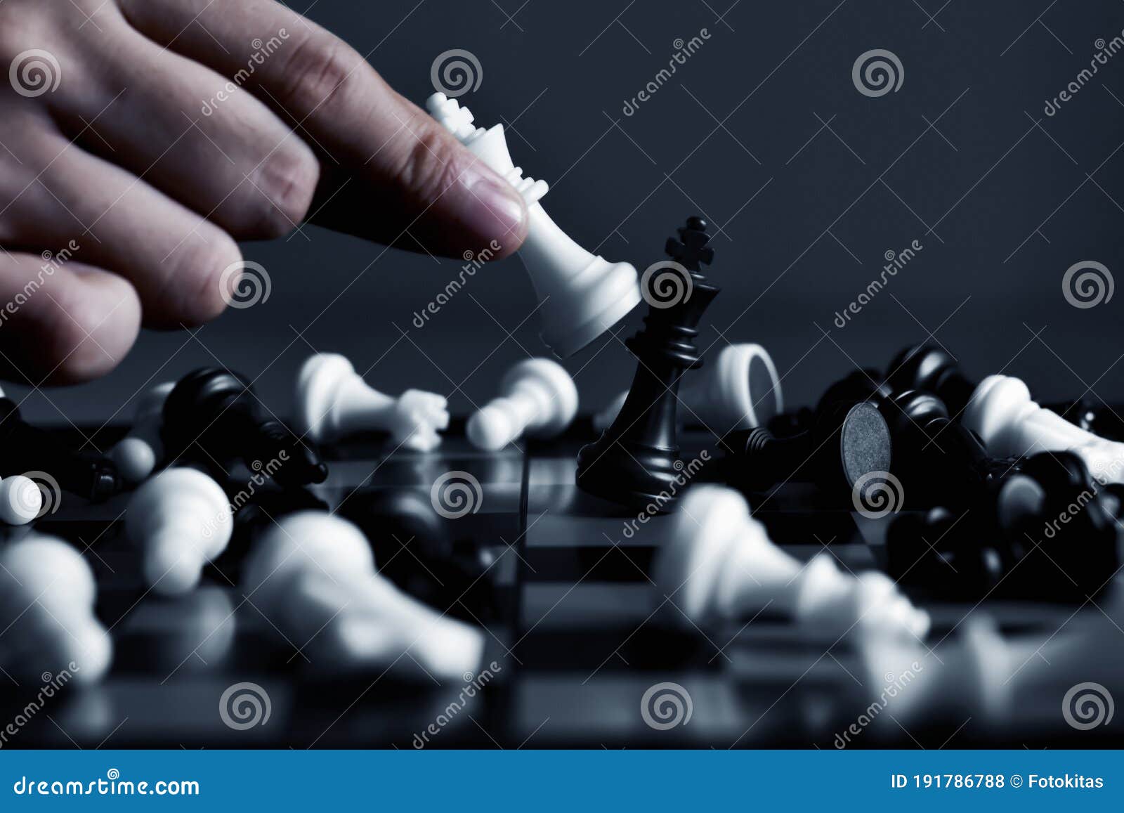 Man Playing Chess on Dark Backgrounds Stock Photo - Image of leisure ...