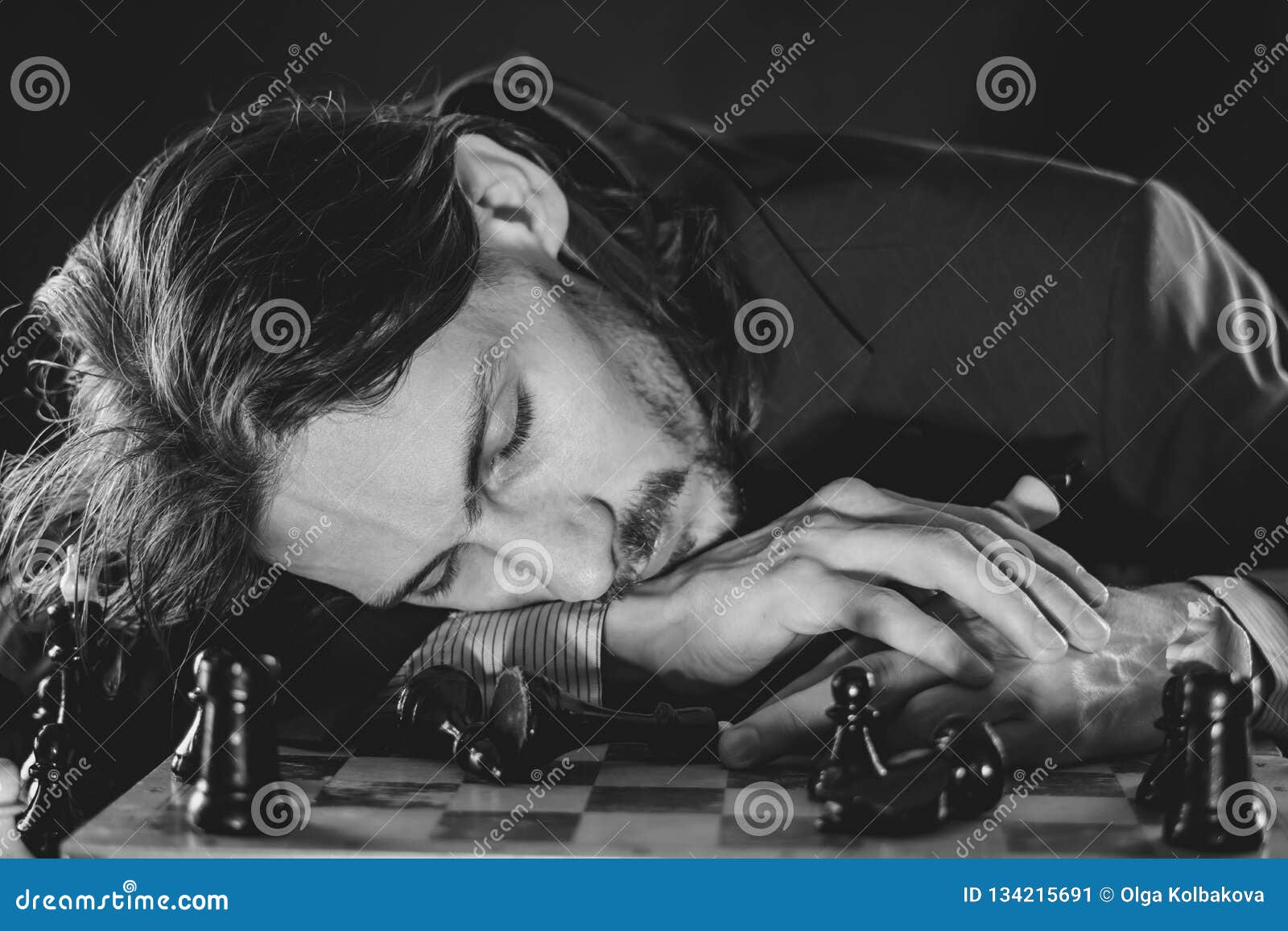Man playing chess stock image. Image of game, detail - 134215691