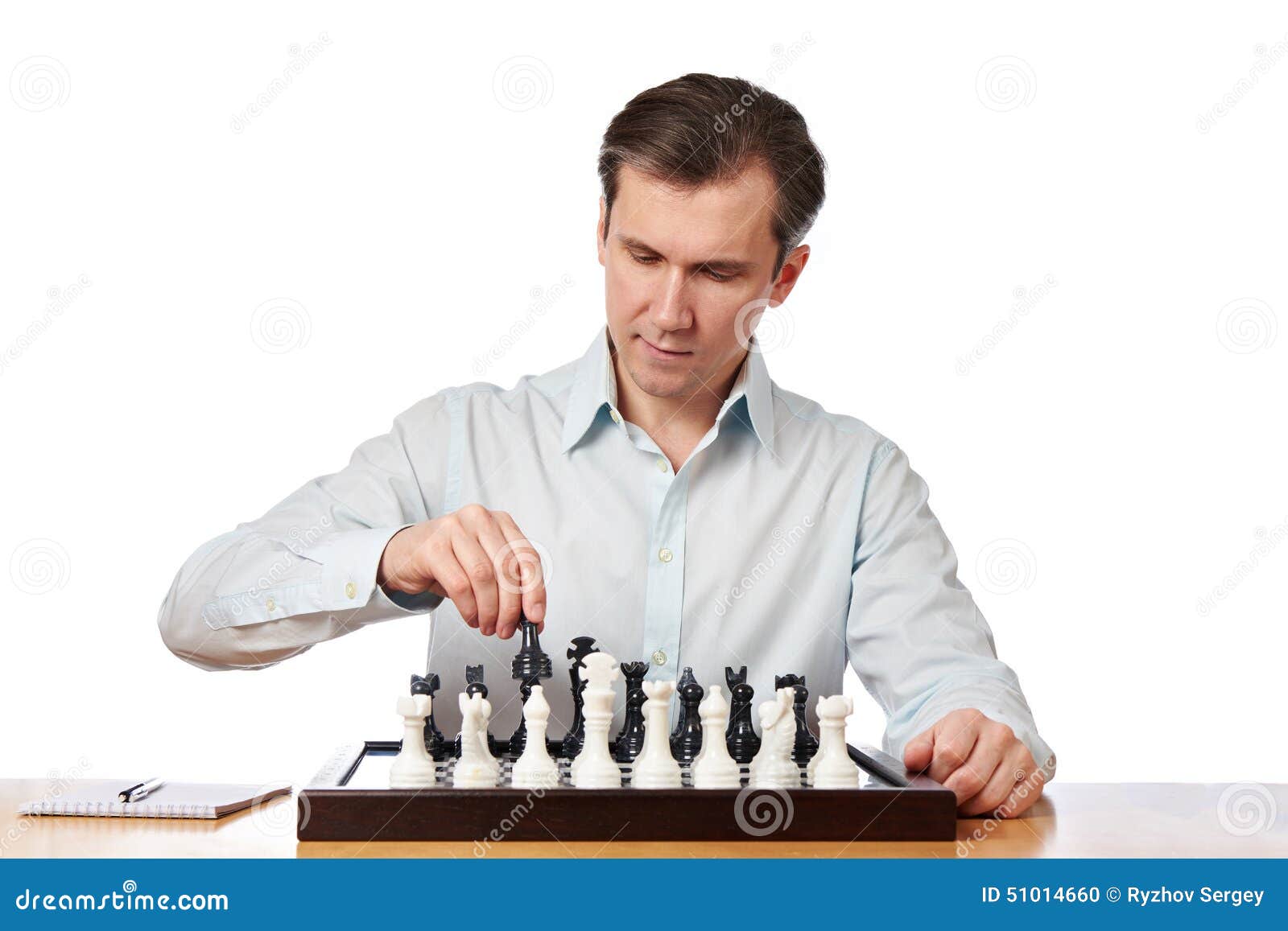 Man playing chess stock photo. Image of plan, fight, chess - 51014660