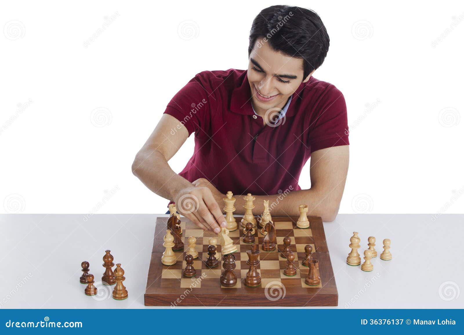 Man playing chess stock image. Image of decisions, hobbies - 36376137