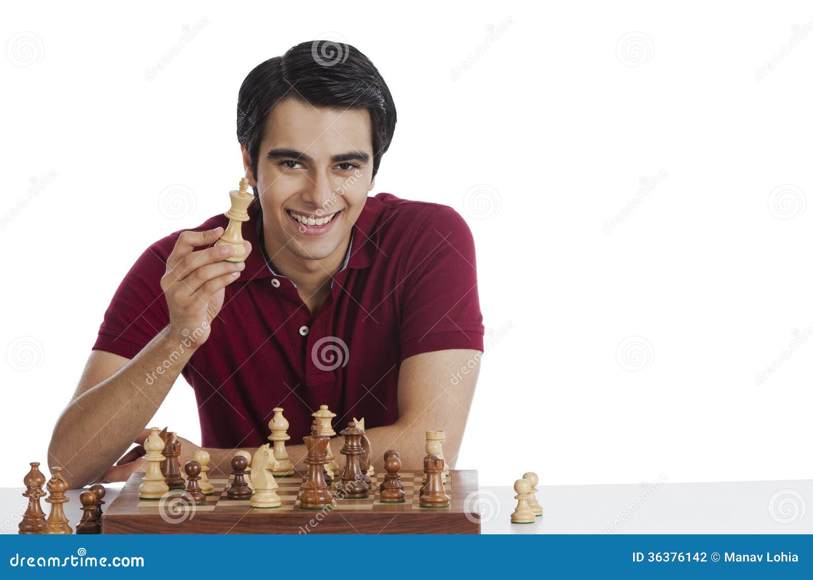 Man playing chess stock photo. Image of activity, indoors - 36376142