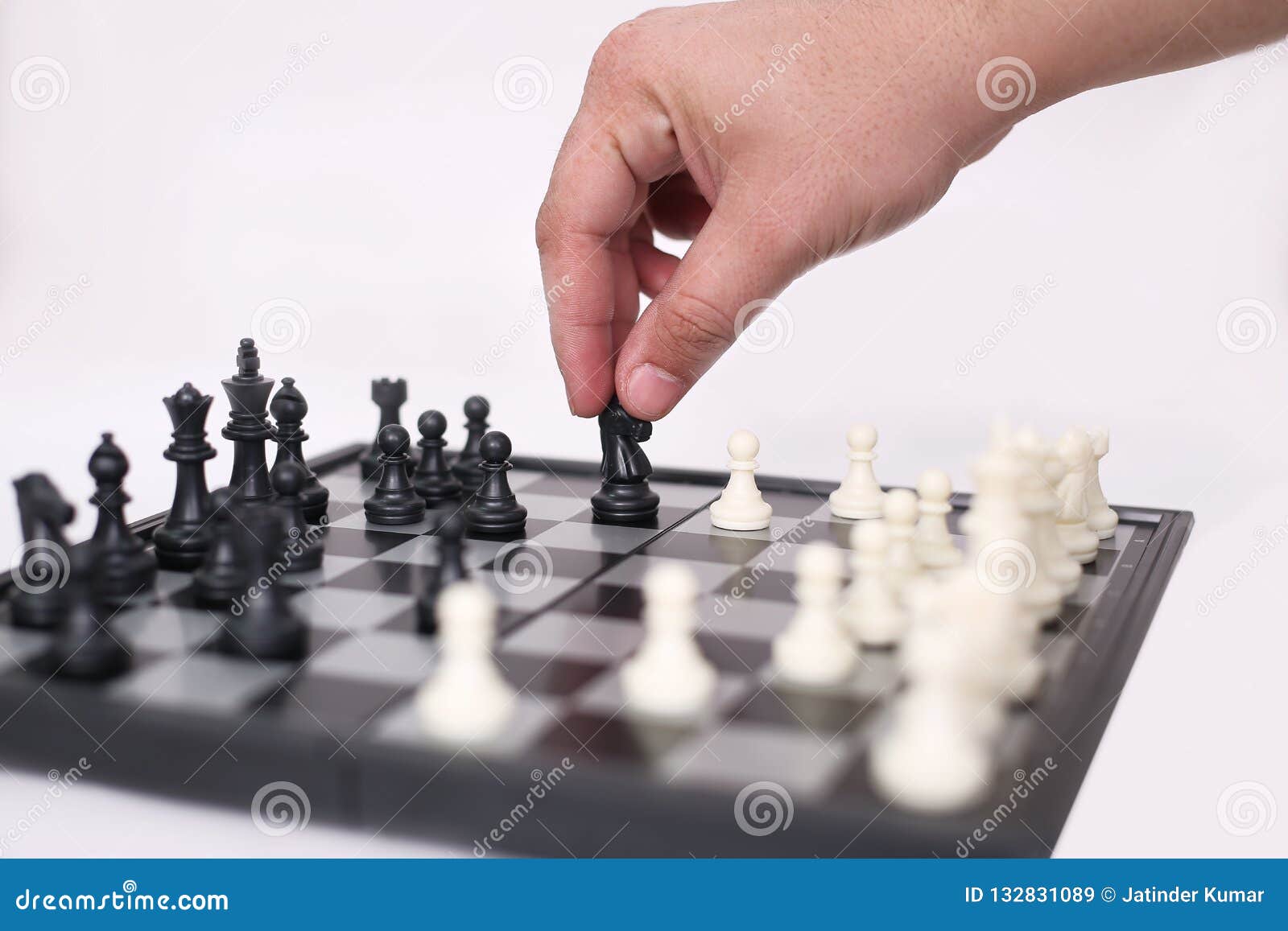 Man is playing chess stock image. Image of chessboard - 132831089