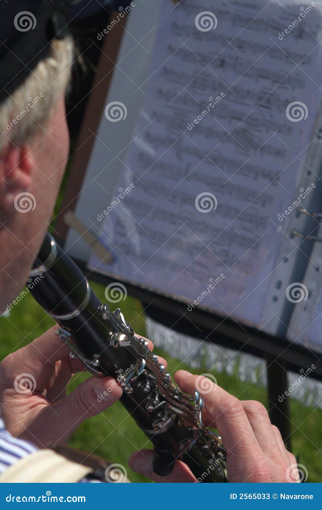 Man playing the clarinet stock image. Image of listen - 2565033