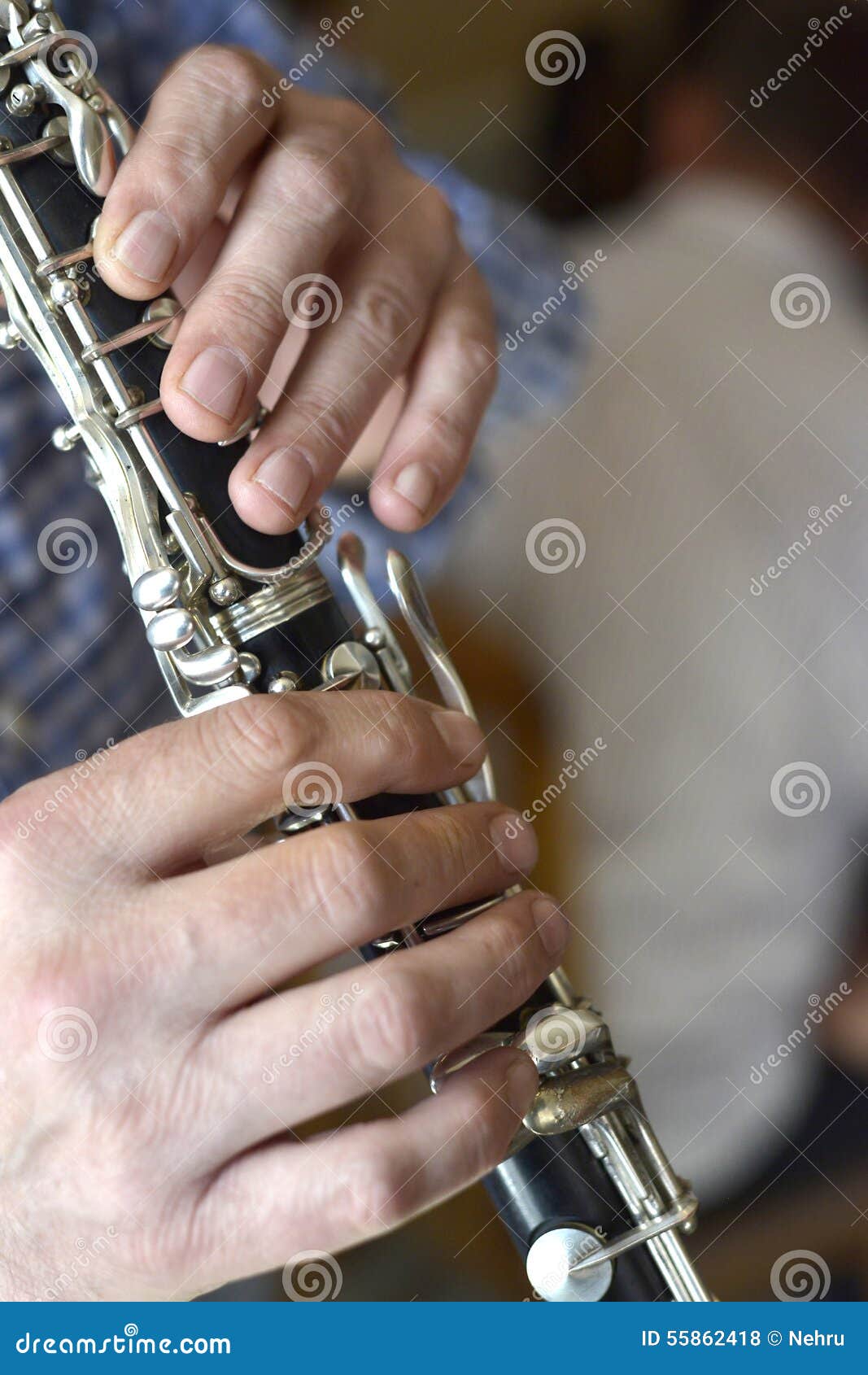 Man playing clarinet stock photo. Image of details, detail - 55862418