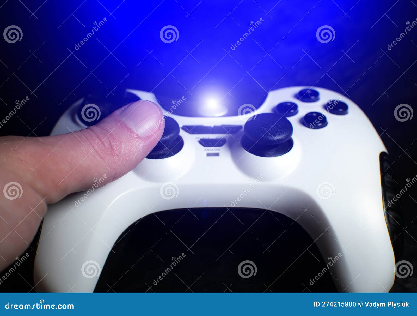 Man is Playing Computer Games on Black and White Modern Wireless ...